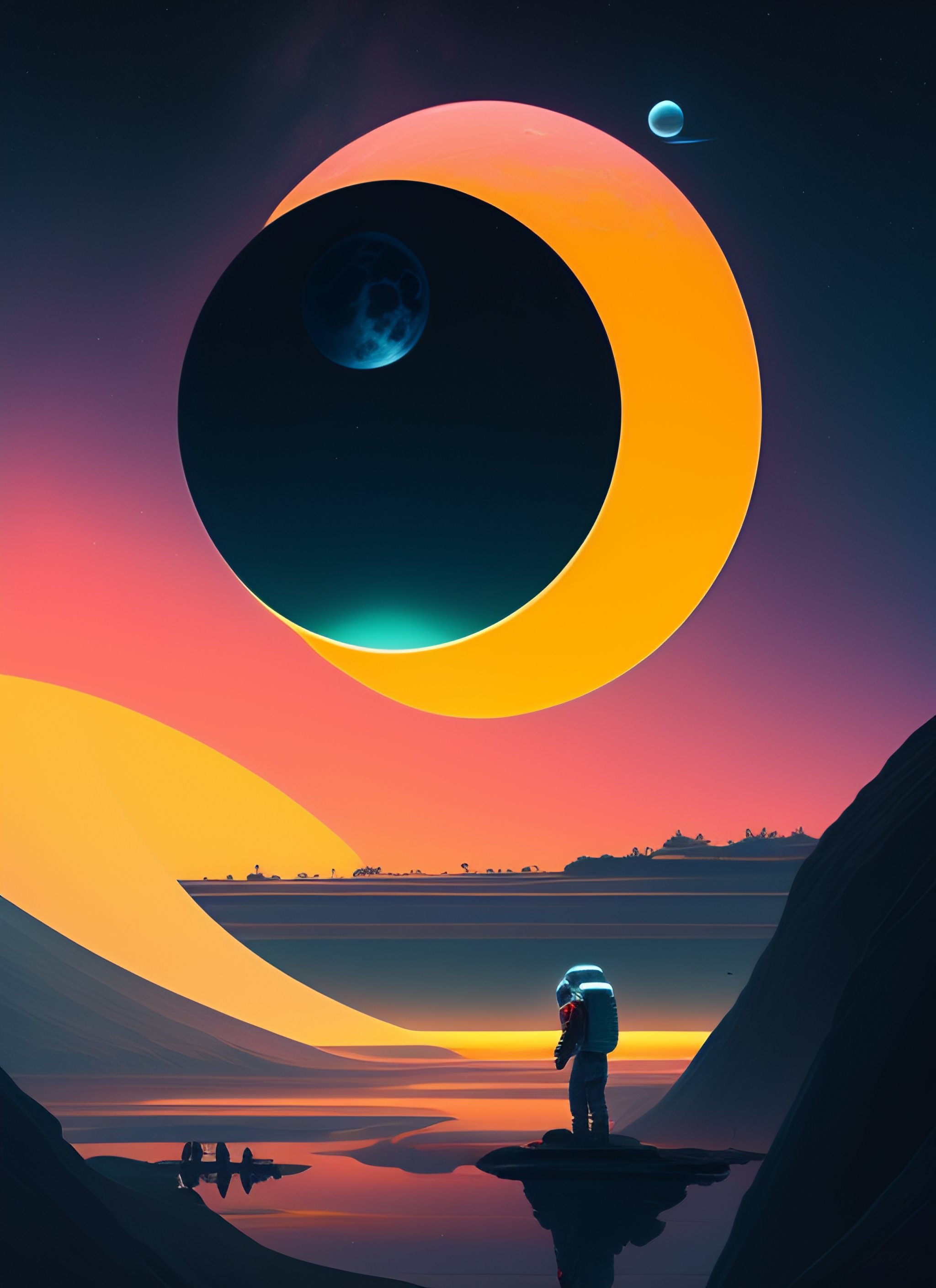 Lexica - Portrait a Lost astronaut in Jupiter, epic scene,displaying in ...