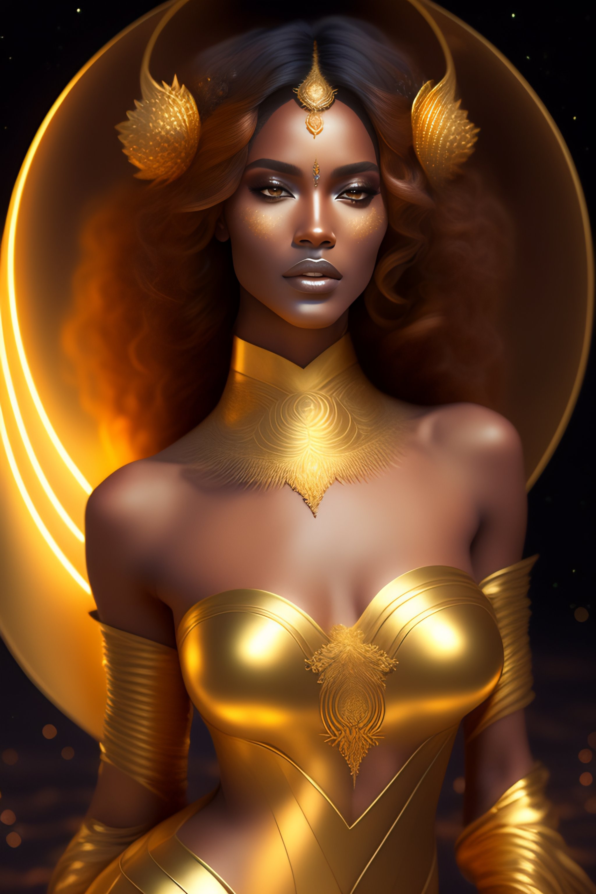 Lexica - A beautiful cinematic female sand goddess, hemma lomax, golden ...