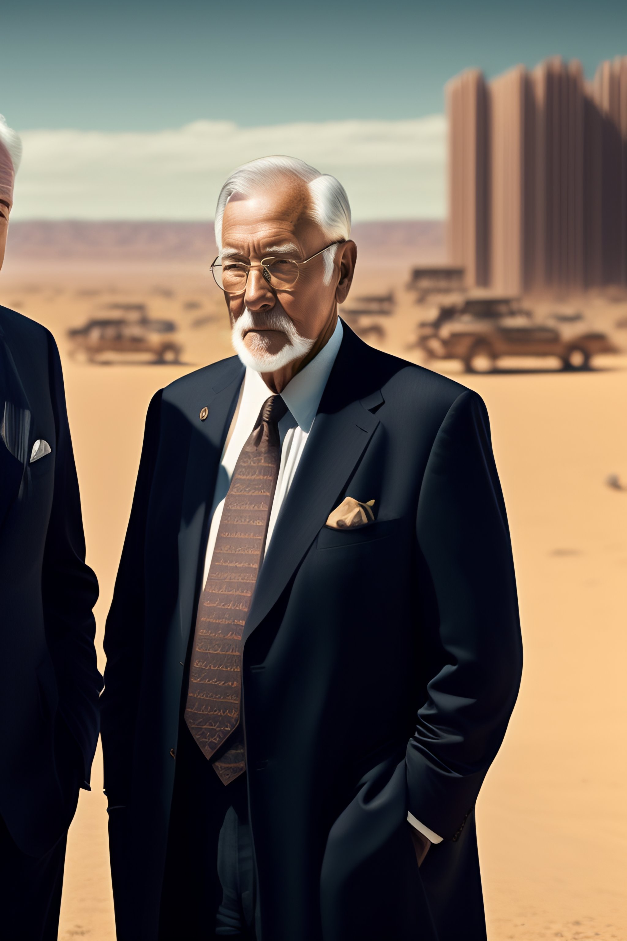 Lexica - Realistic photo of Mormon Elders in an apocalyptic future ...