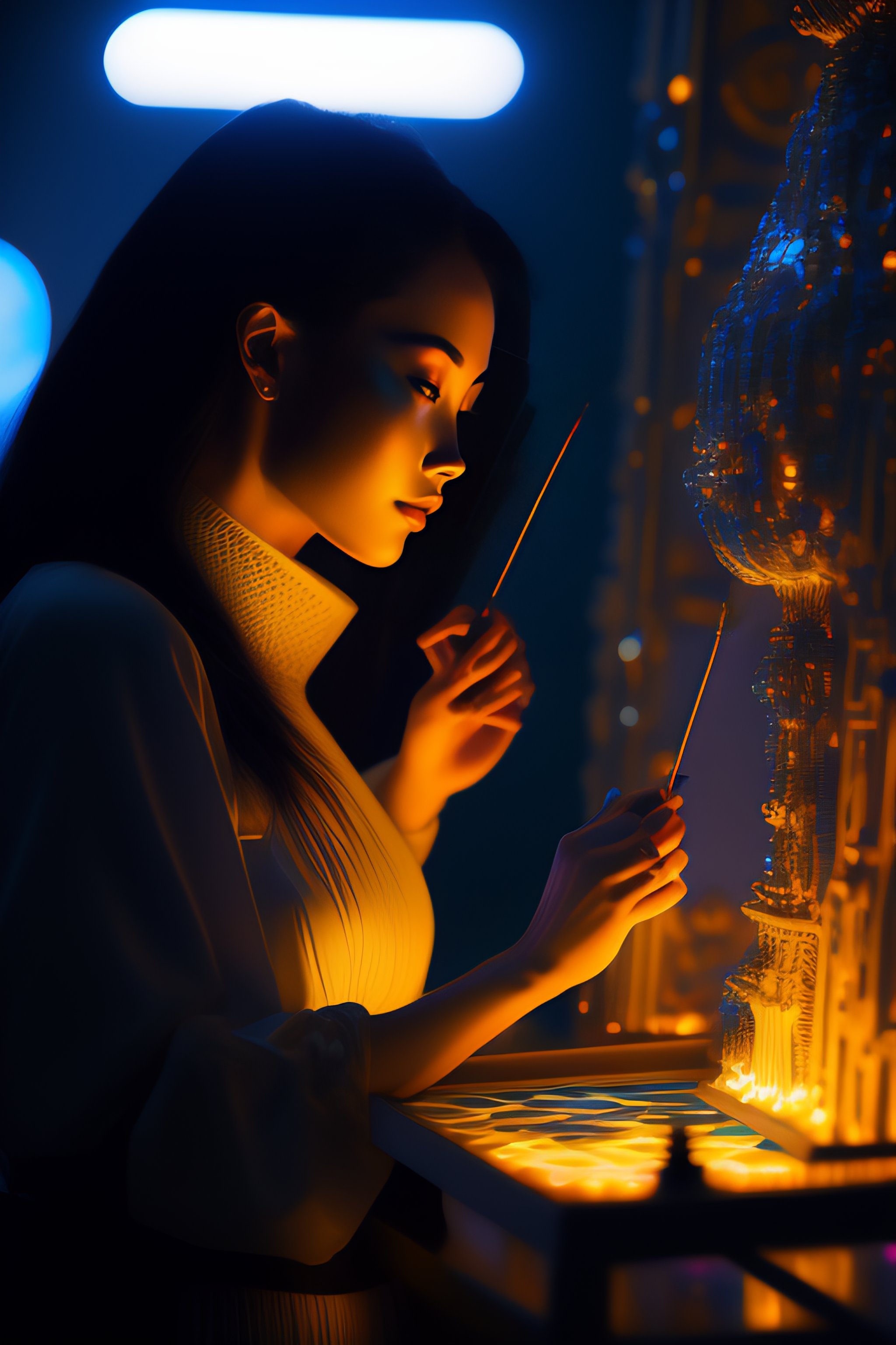 Lexica - Photo of futuristic holy futuristic cyborg-robot-painter ...