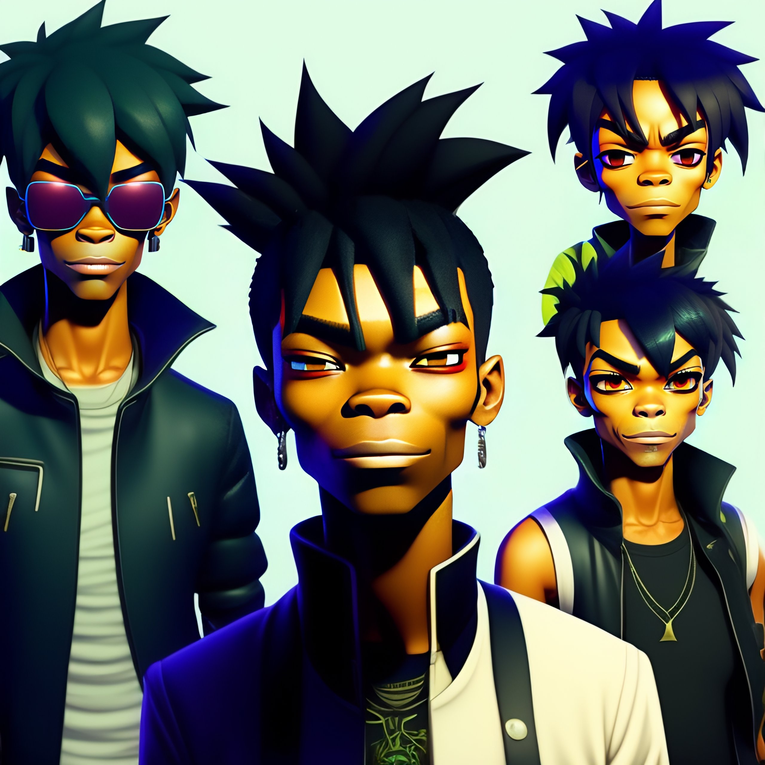 Lexica - 2D character gorillaz style