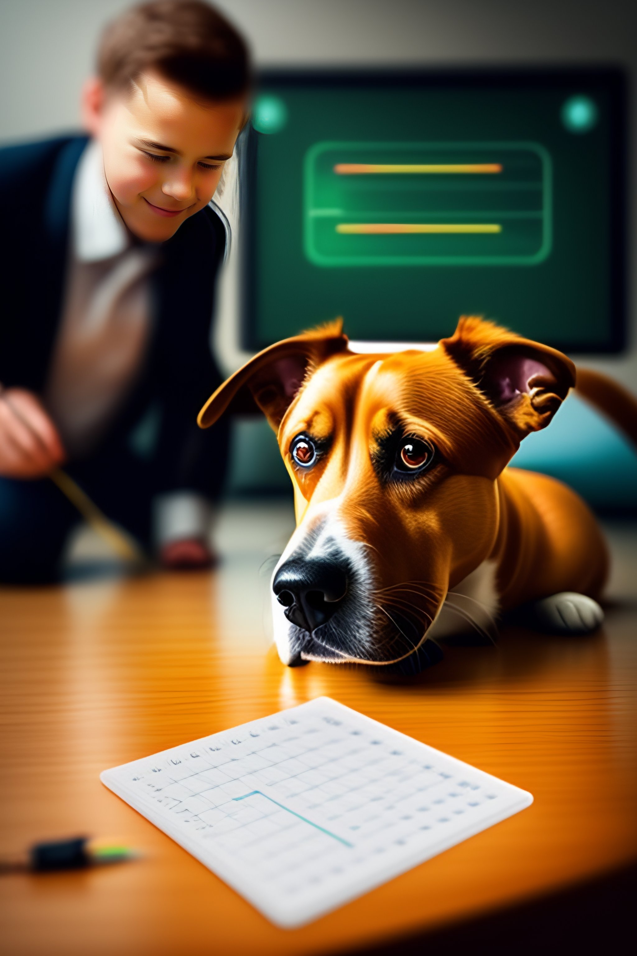 Lexica - Dog teaching maths at university