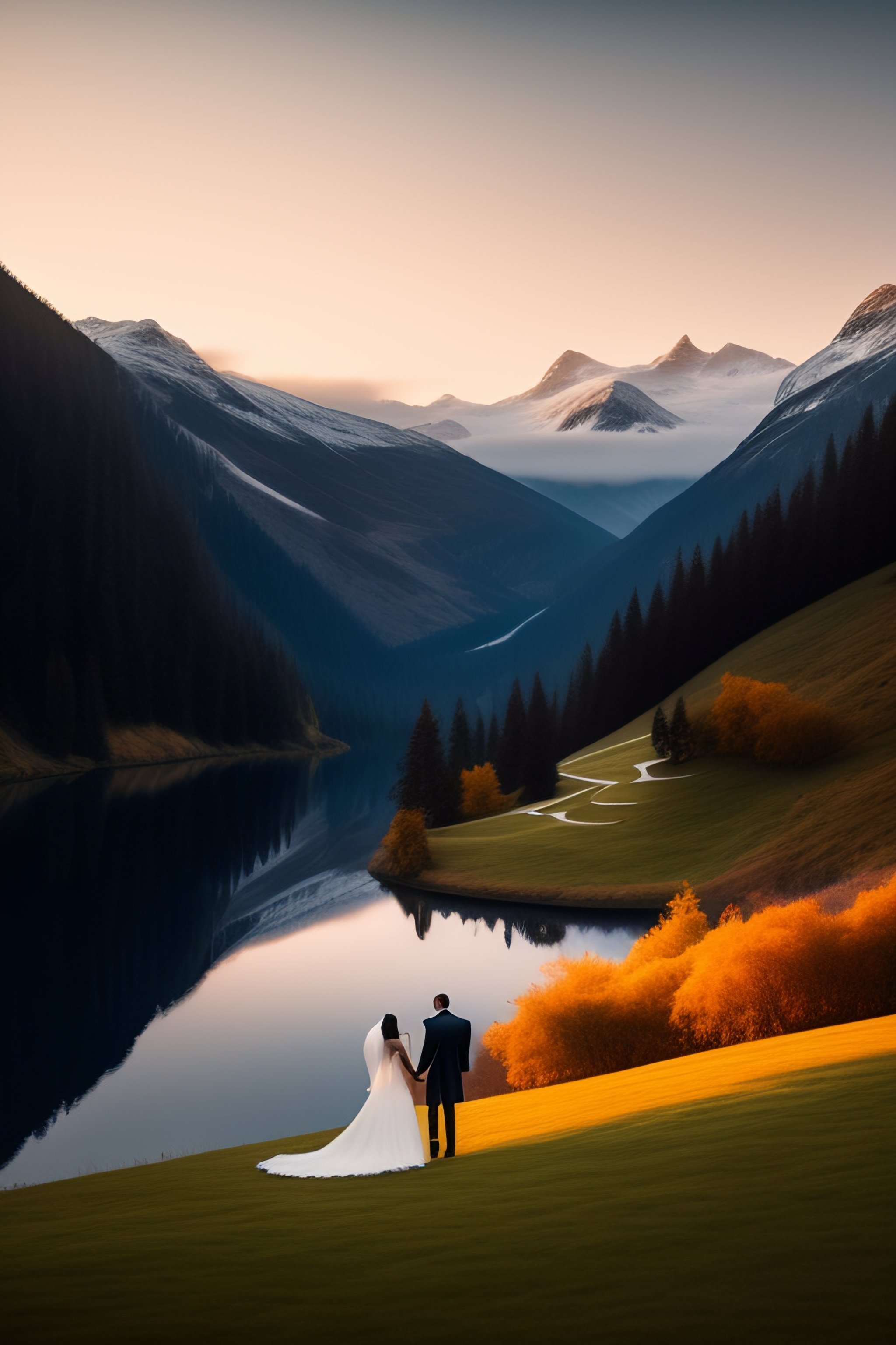 Lexica - Romantic wedding with no humans