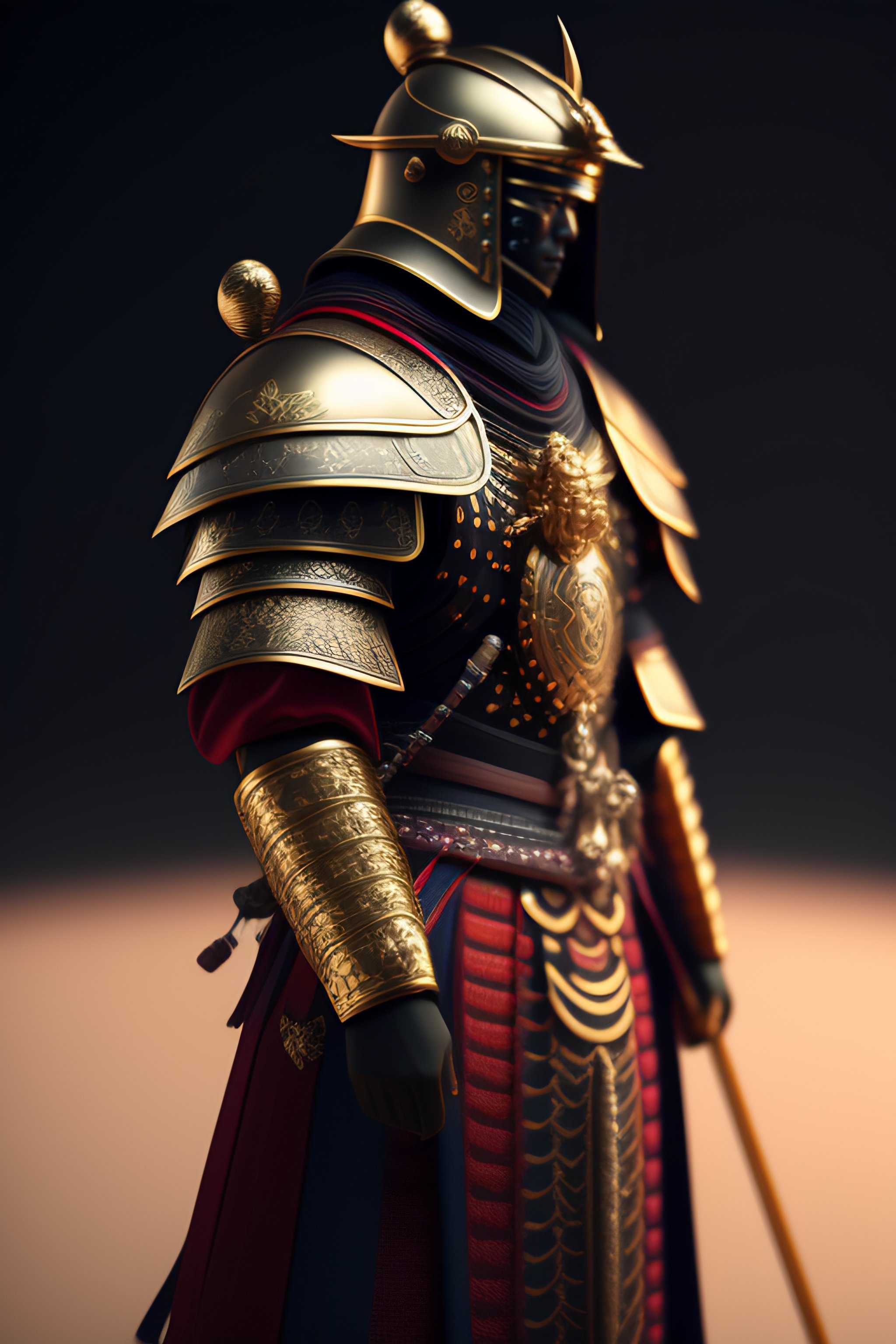 Lexica - Japanese samurai armor Mobile phone, centred, night time ...