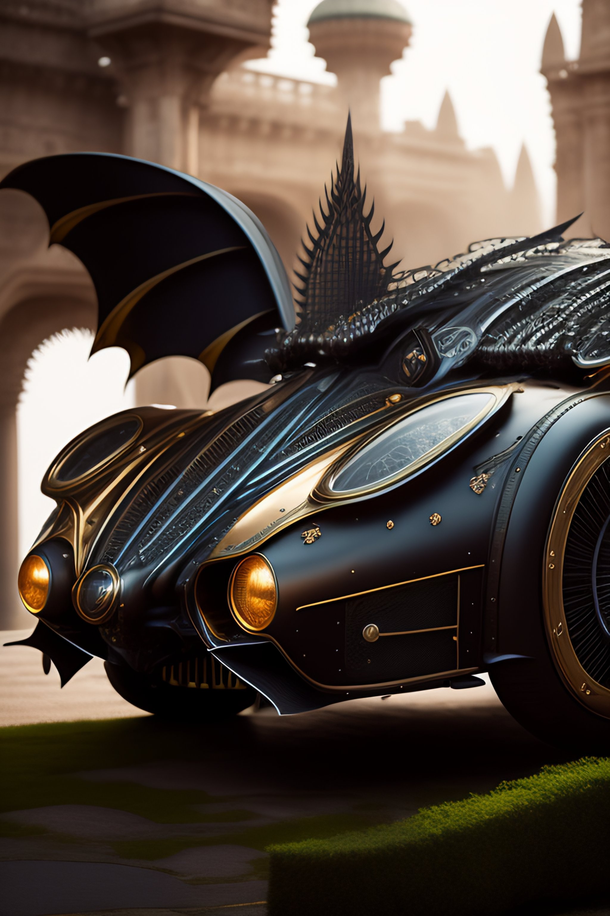 Lexica - Biomechanical steampunk batmobile reminiscent of fast ...