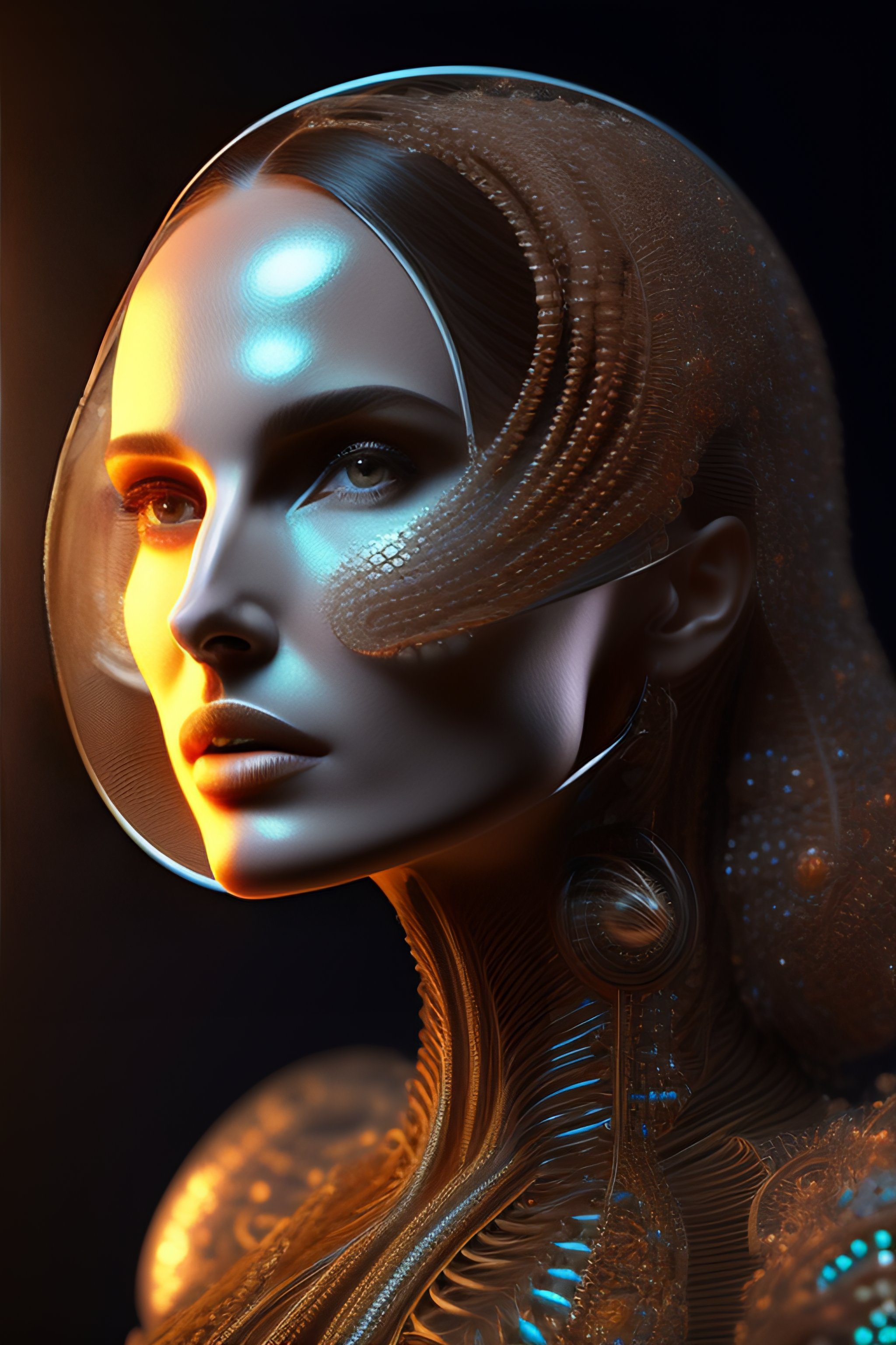 Lexica - Complex 3d render ultra detailed of a real face camera natalie ...