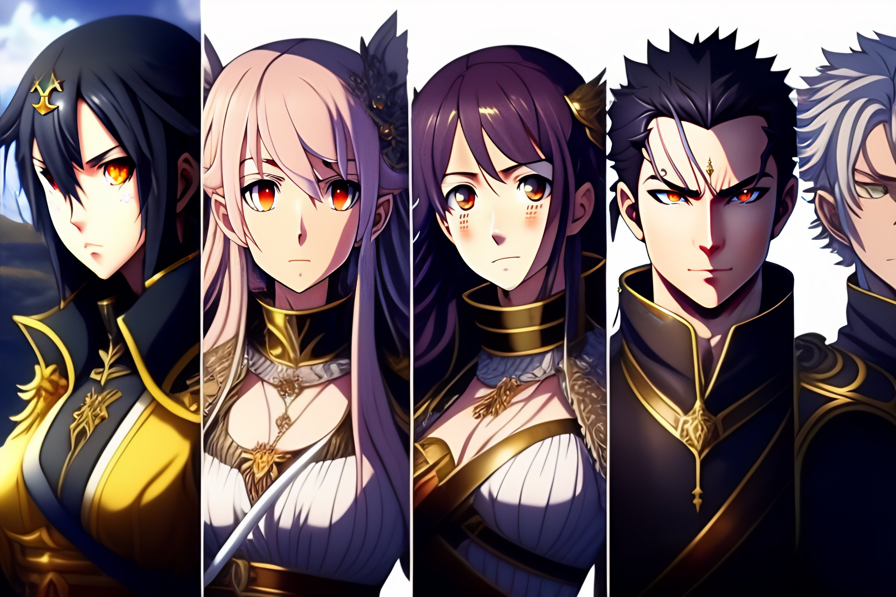 Lexica - Large nime background, realistic, male and female royal ...