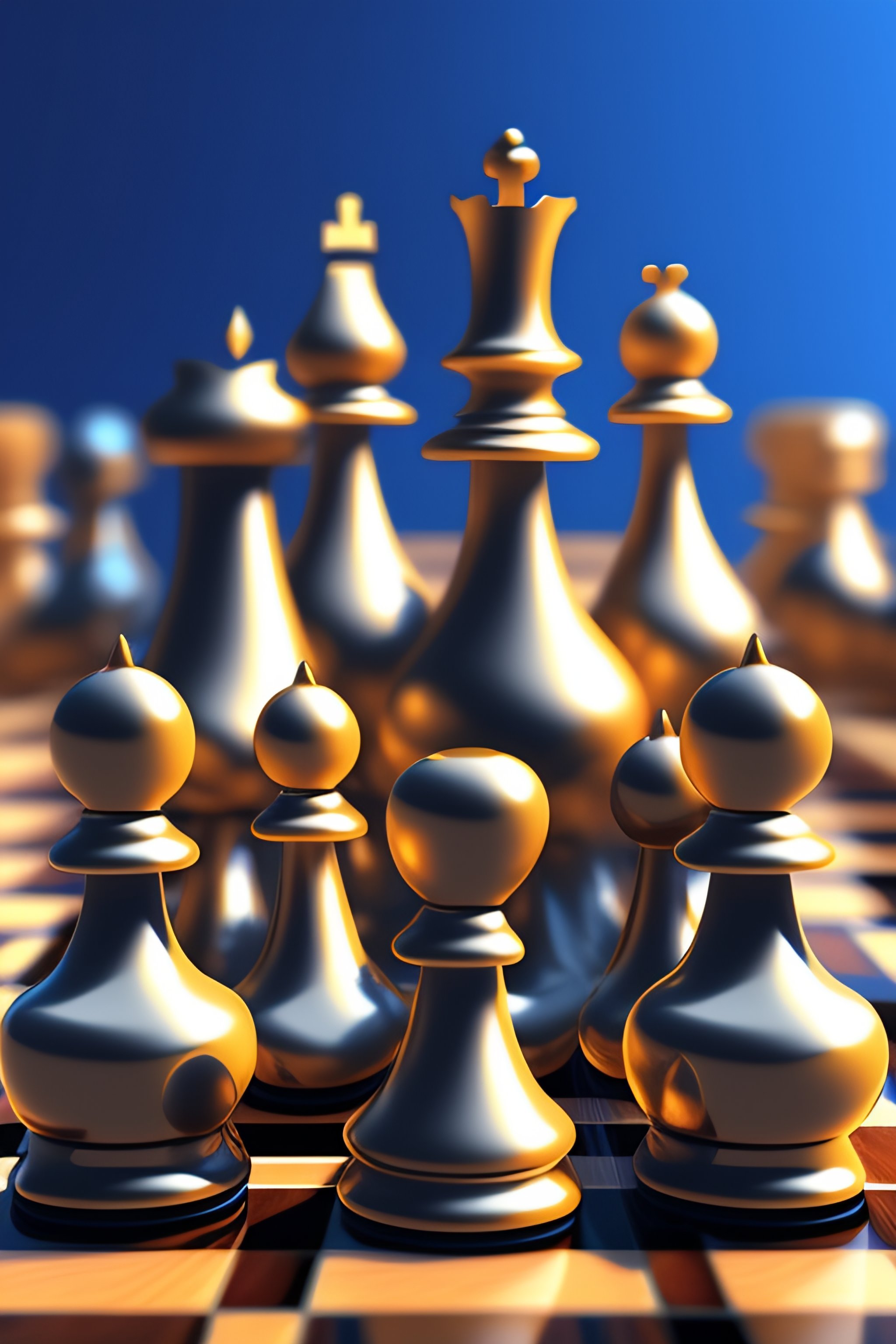 Lexica - Chess pieces made doodles in the metaverse world