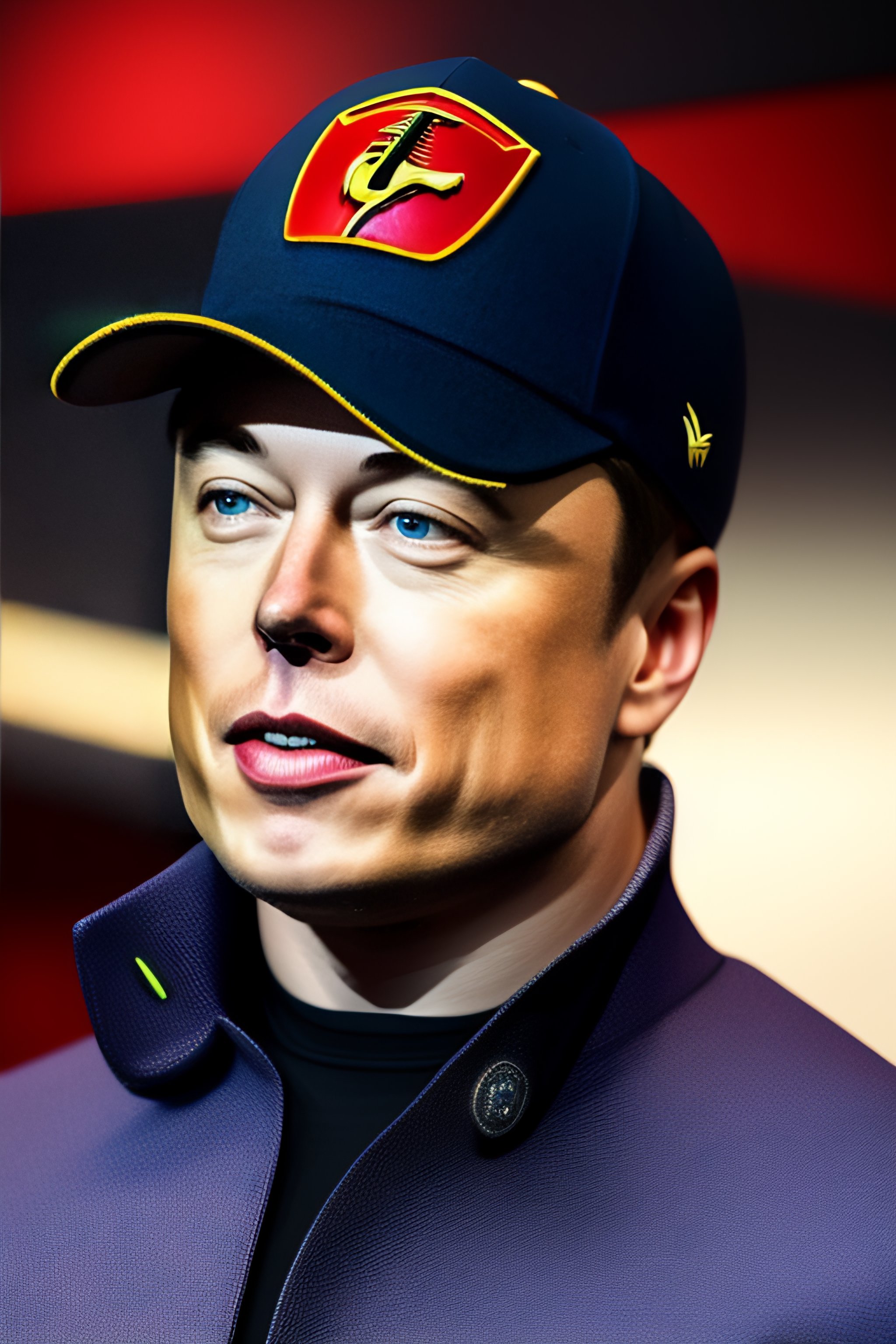 Lexica - Elon musk wearing a ferrari hat, High-quality material, crisp ...