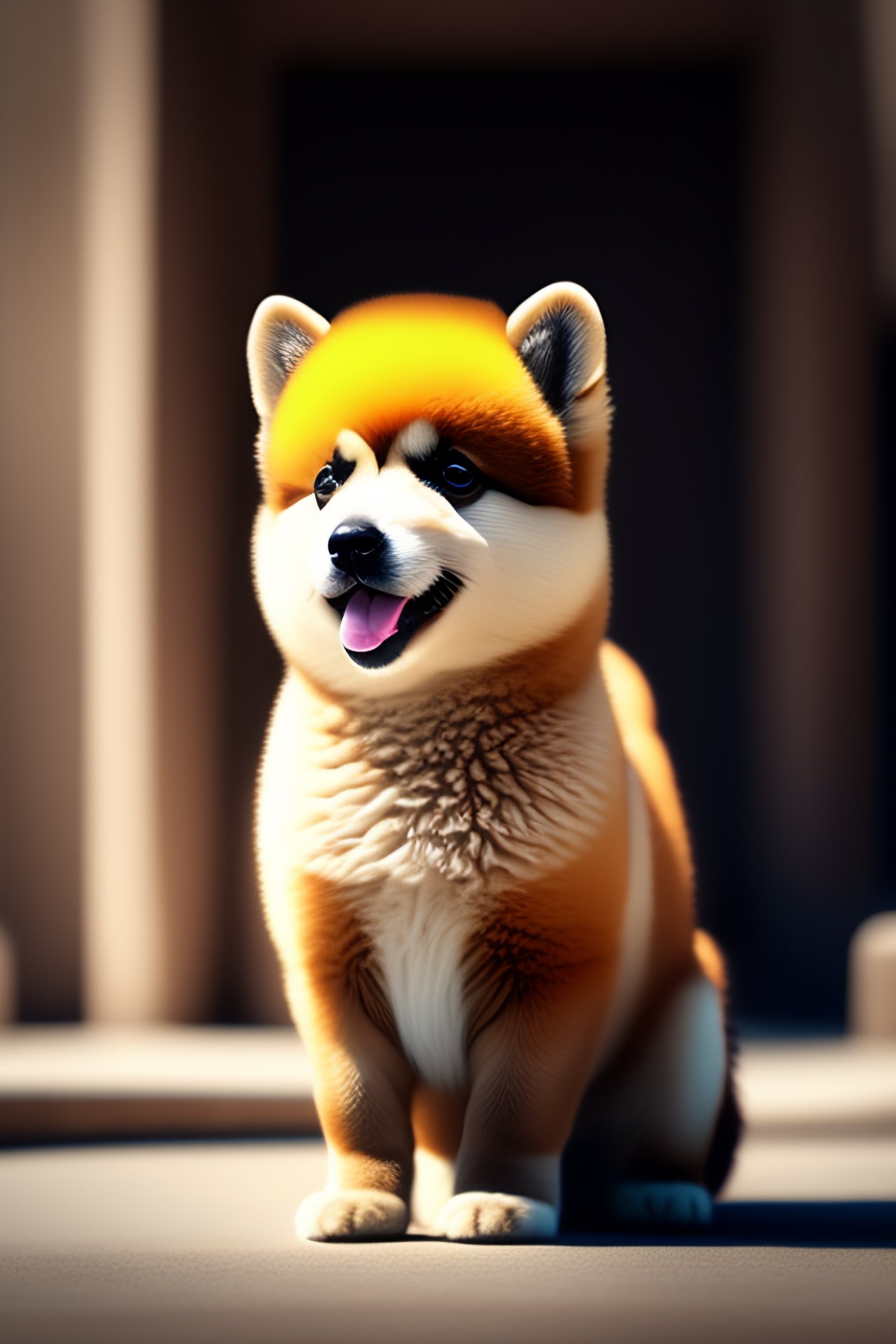 Lexica - Imagine a cute, fluffy creature from Dubai, with big, round ...