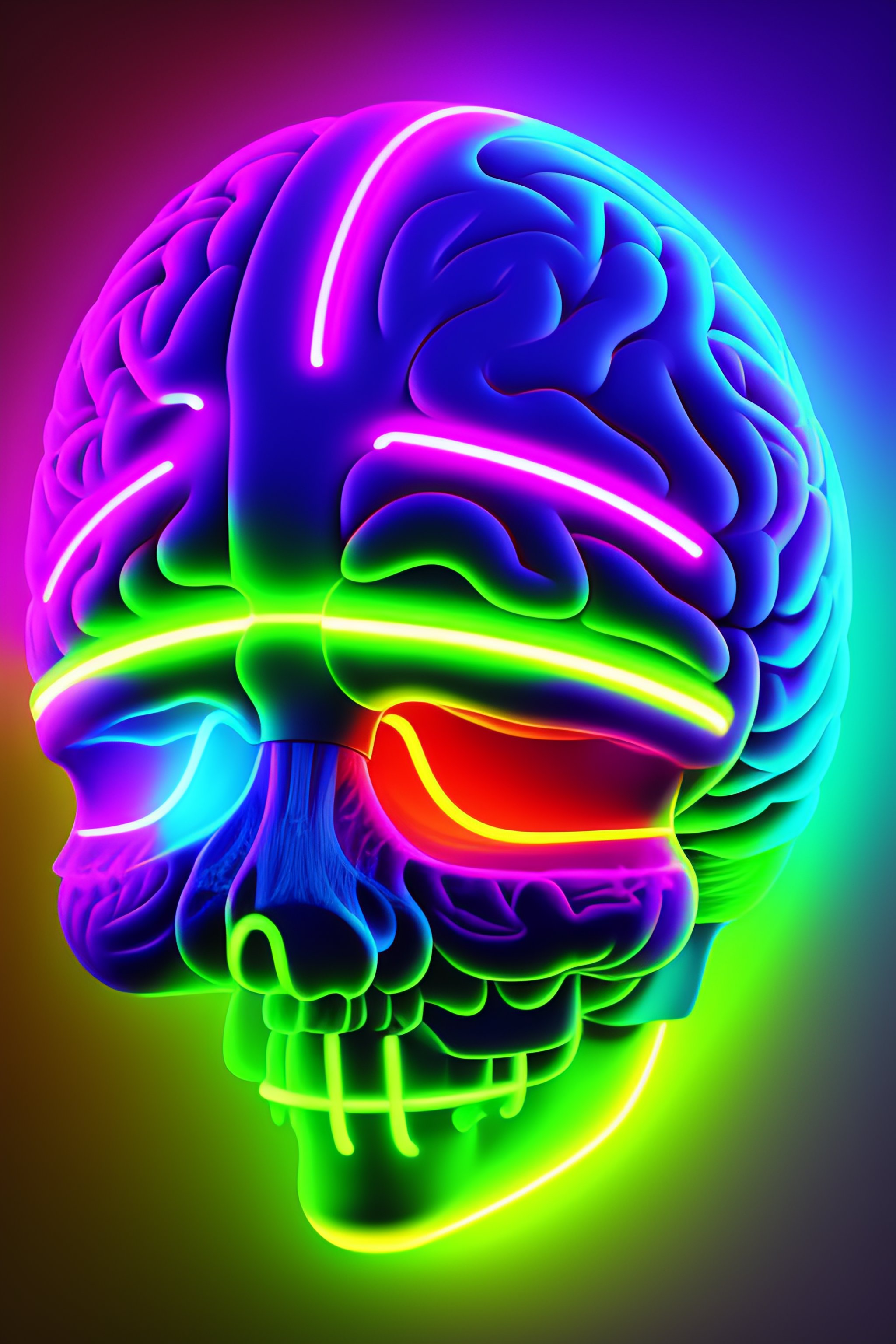 Lexica - Brain made of neon light