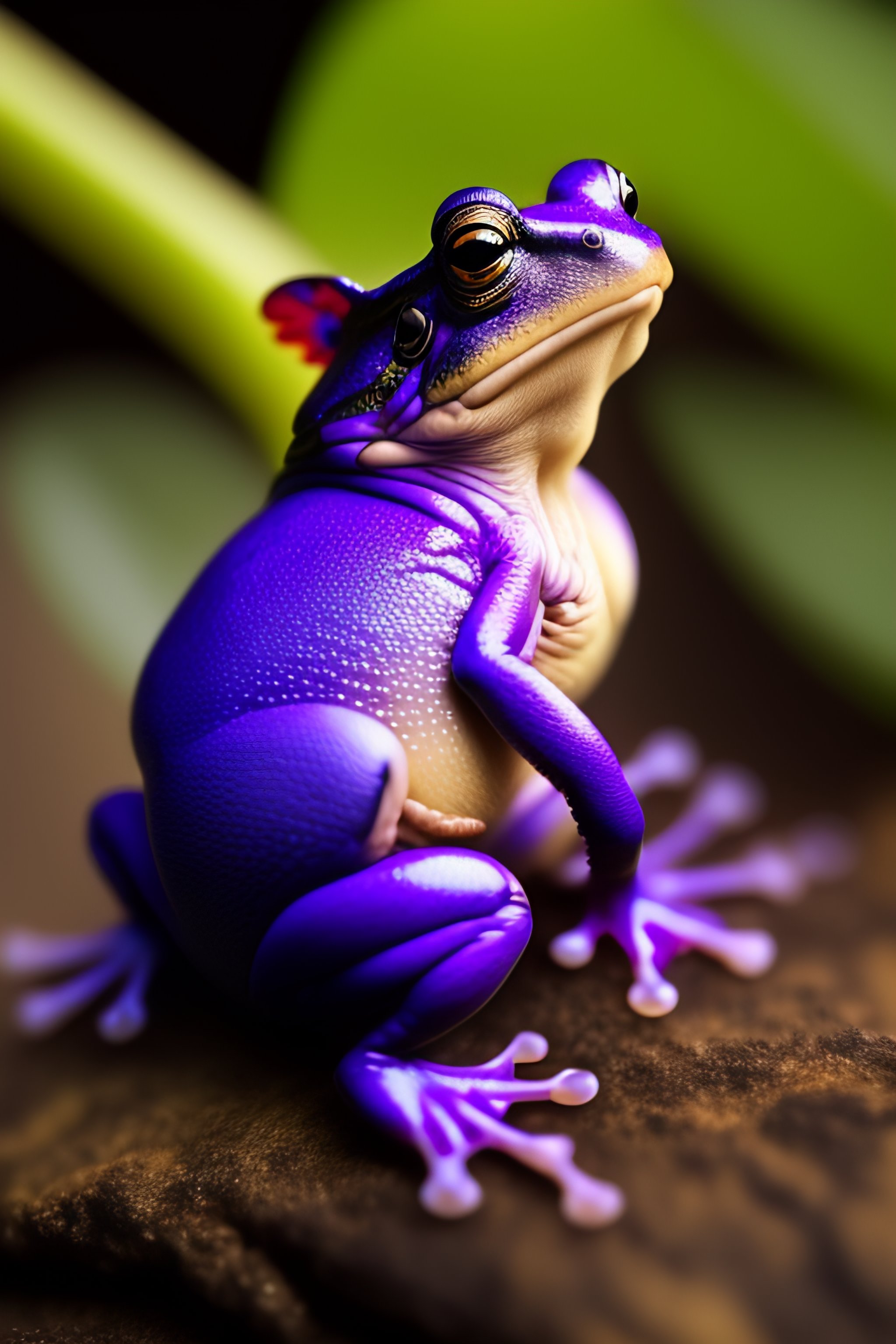Lexica Purple Frog With Wings