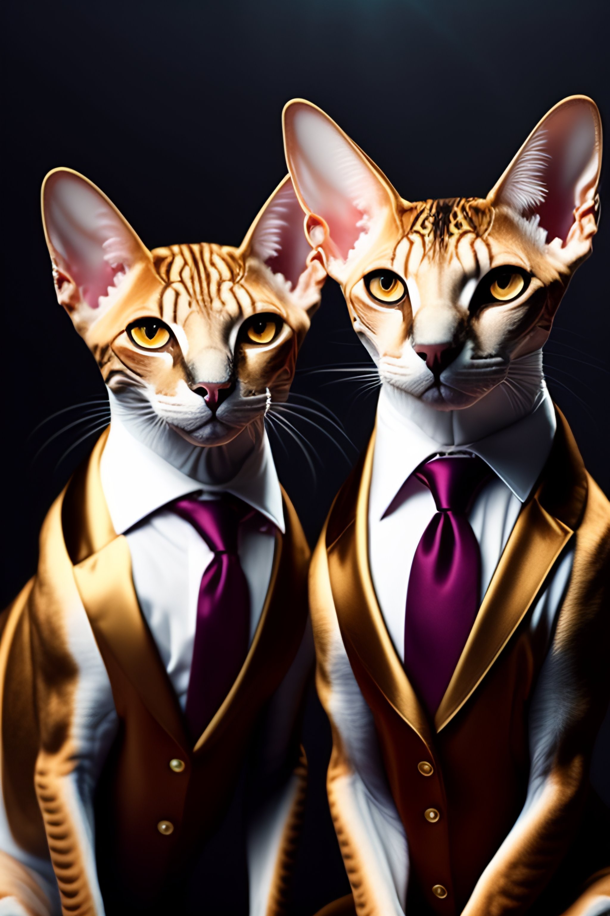 Lexica - Two sphinx cats in suits