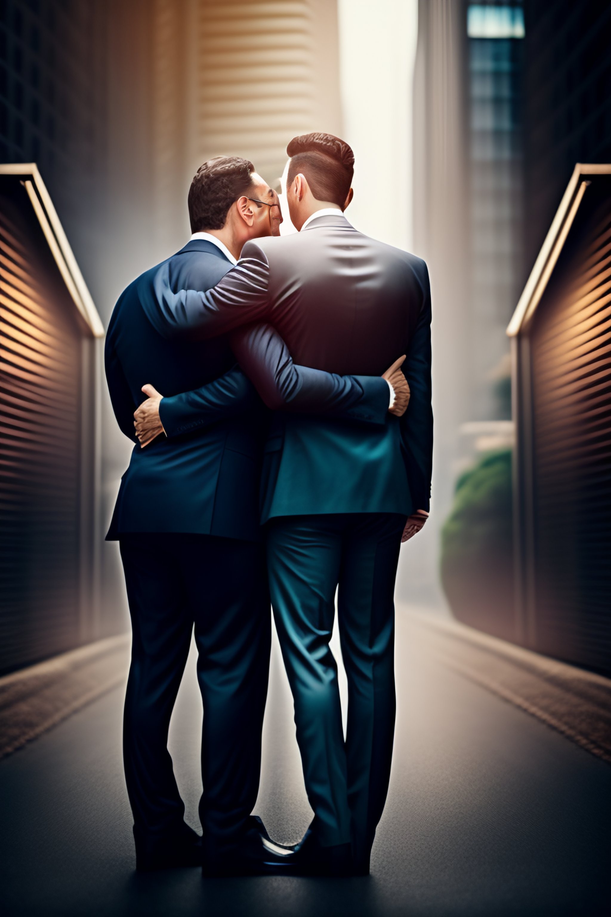 Lexica - Business men hugging