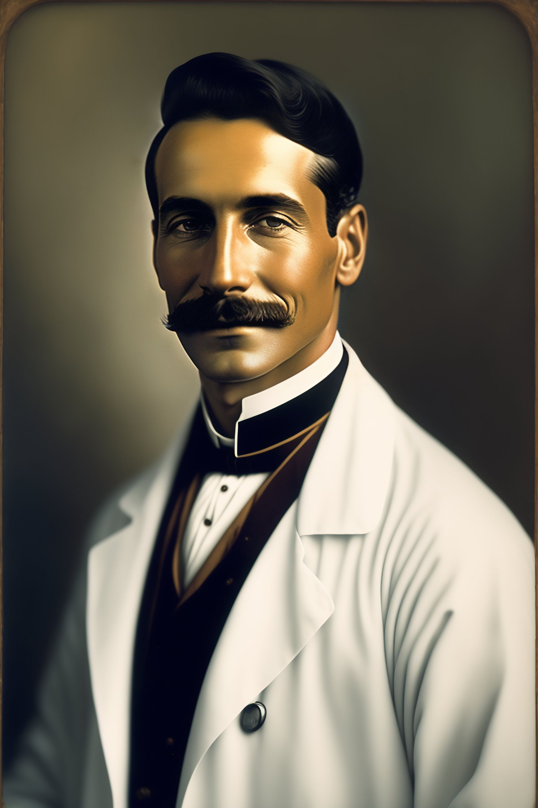 Lexica - Portrait of a doctor in a white coat in the early 20th century