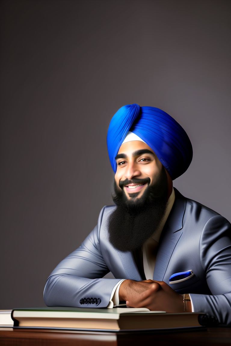 Lexica - Portrait of a young white sikh , technical , white background ...