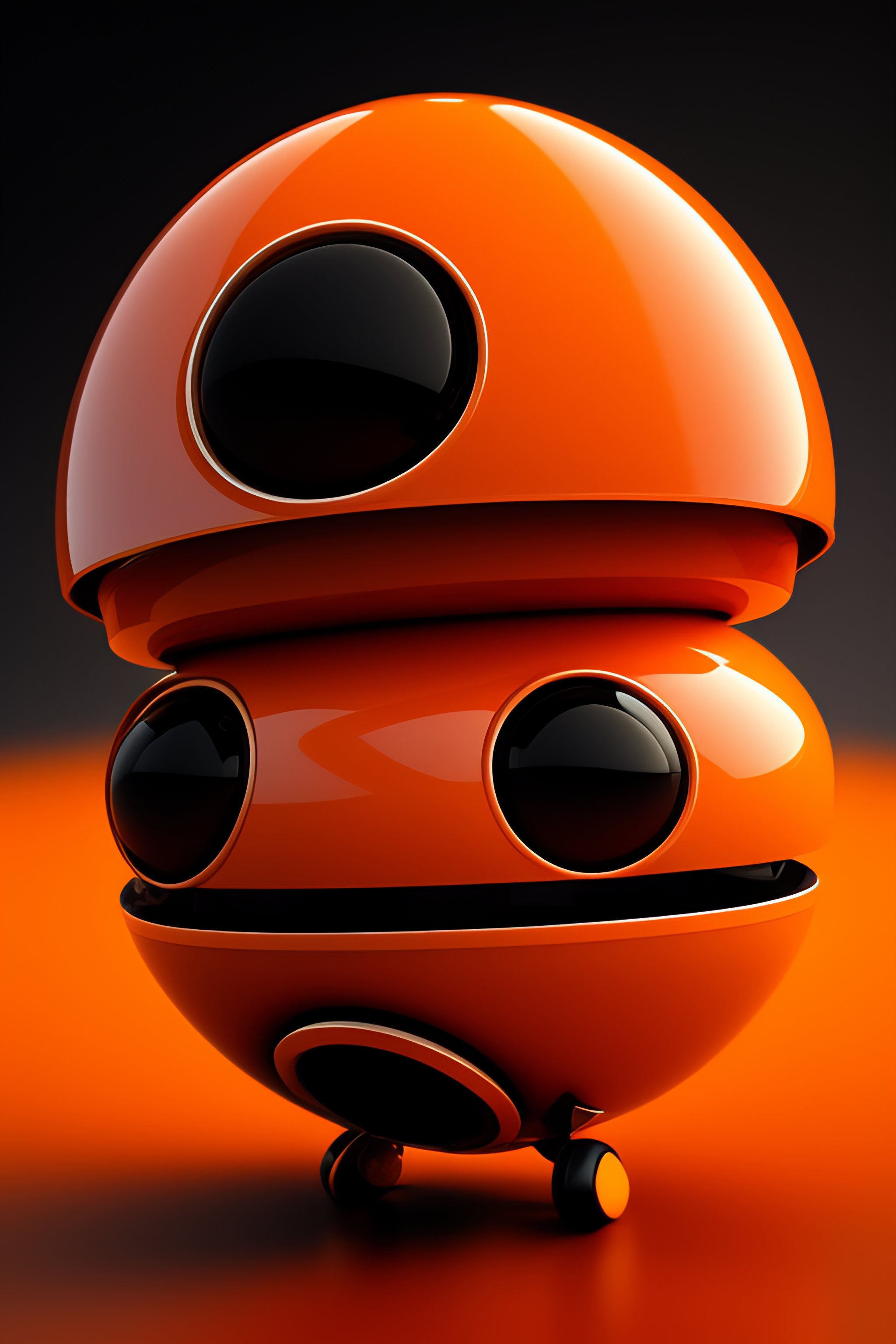 Lexica - A orange logo atom robot with big eye traveling space around ...