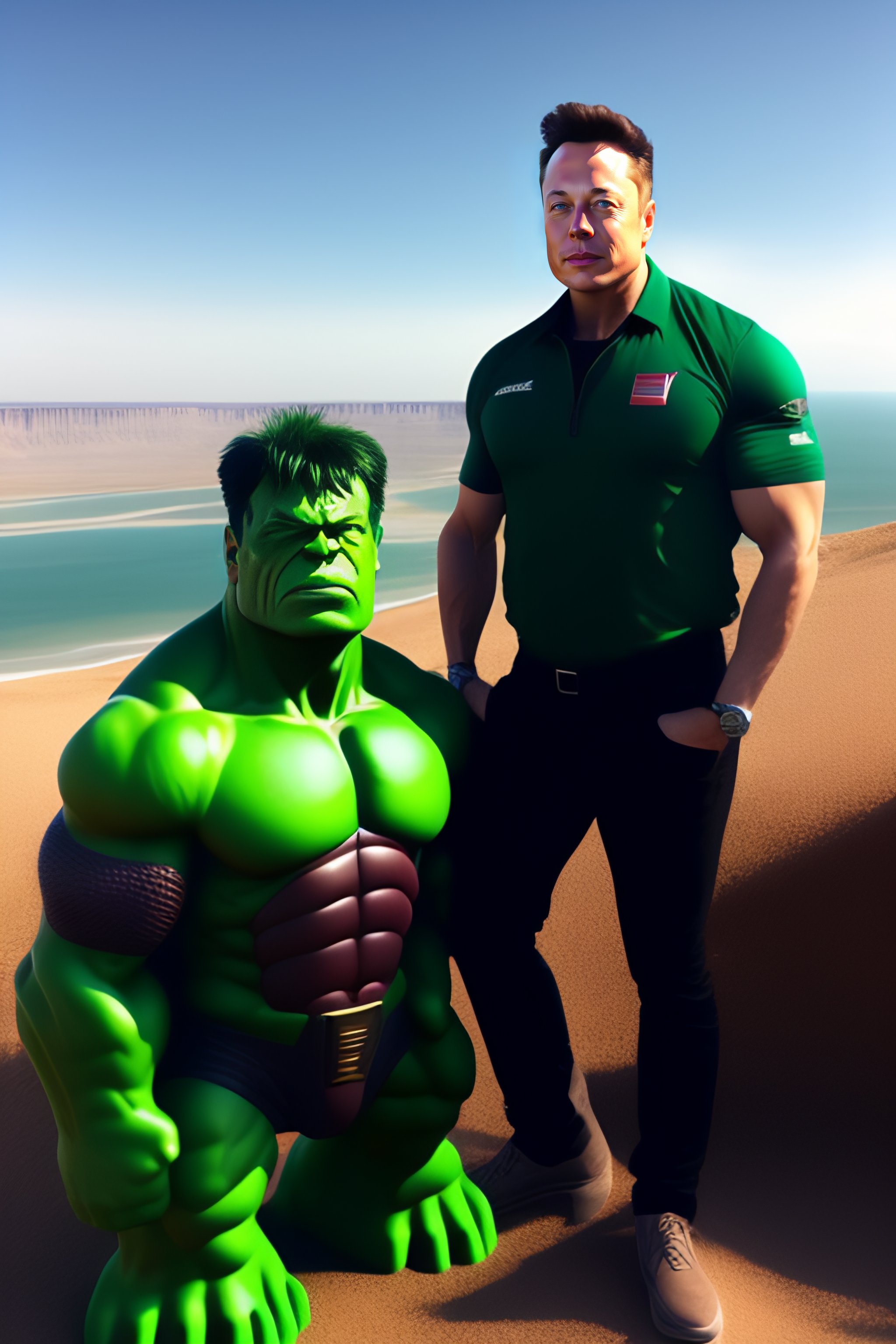 Lexica - Elon musk with hulk