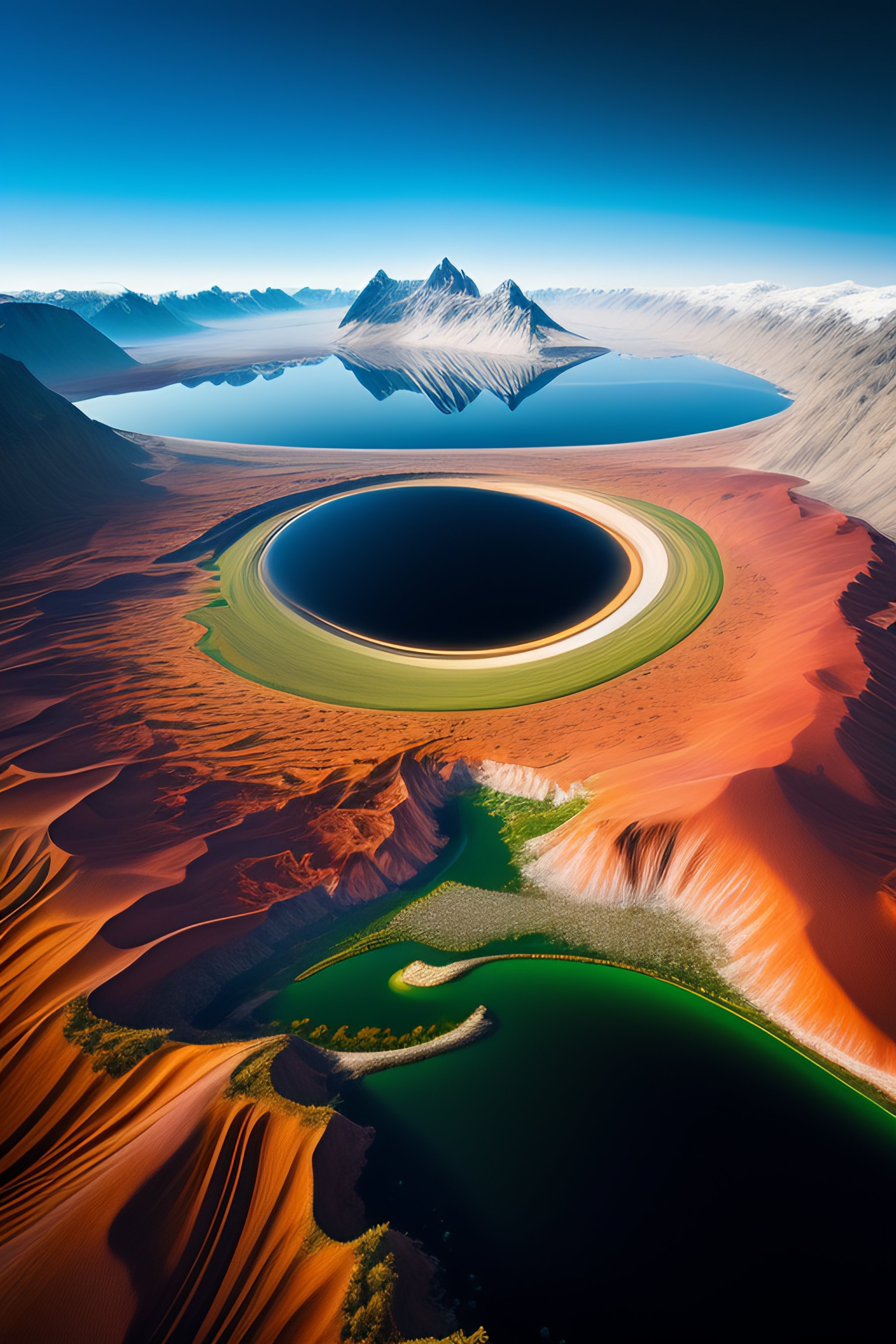 Lexica Worm Swallowing Earth Aerial View 8k Hyper Realistic