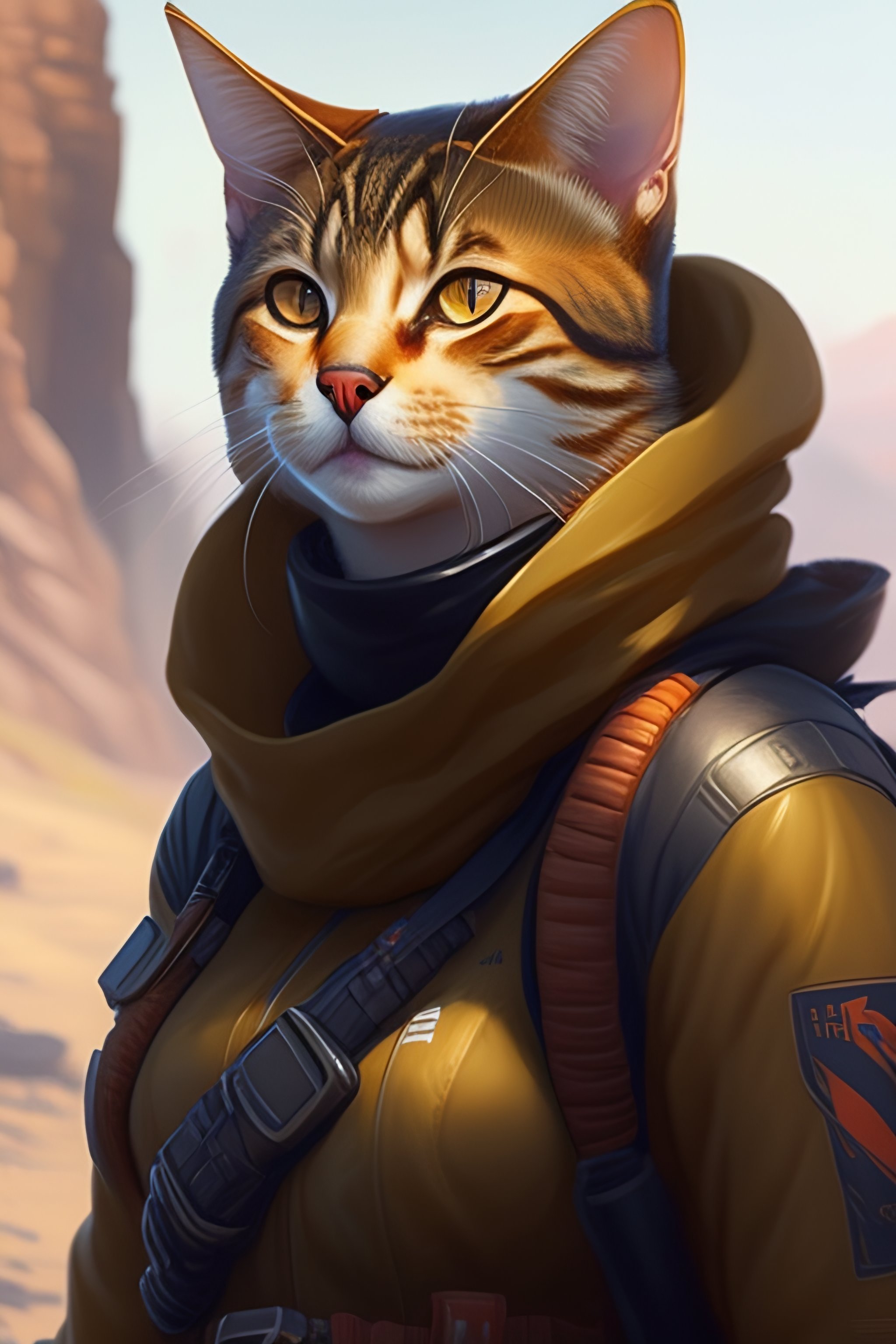 Lexica - A tabby cat in apex legends style, highly detailed, digital ...