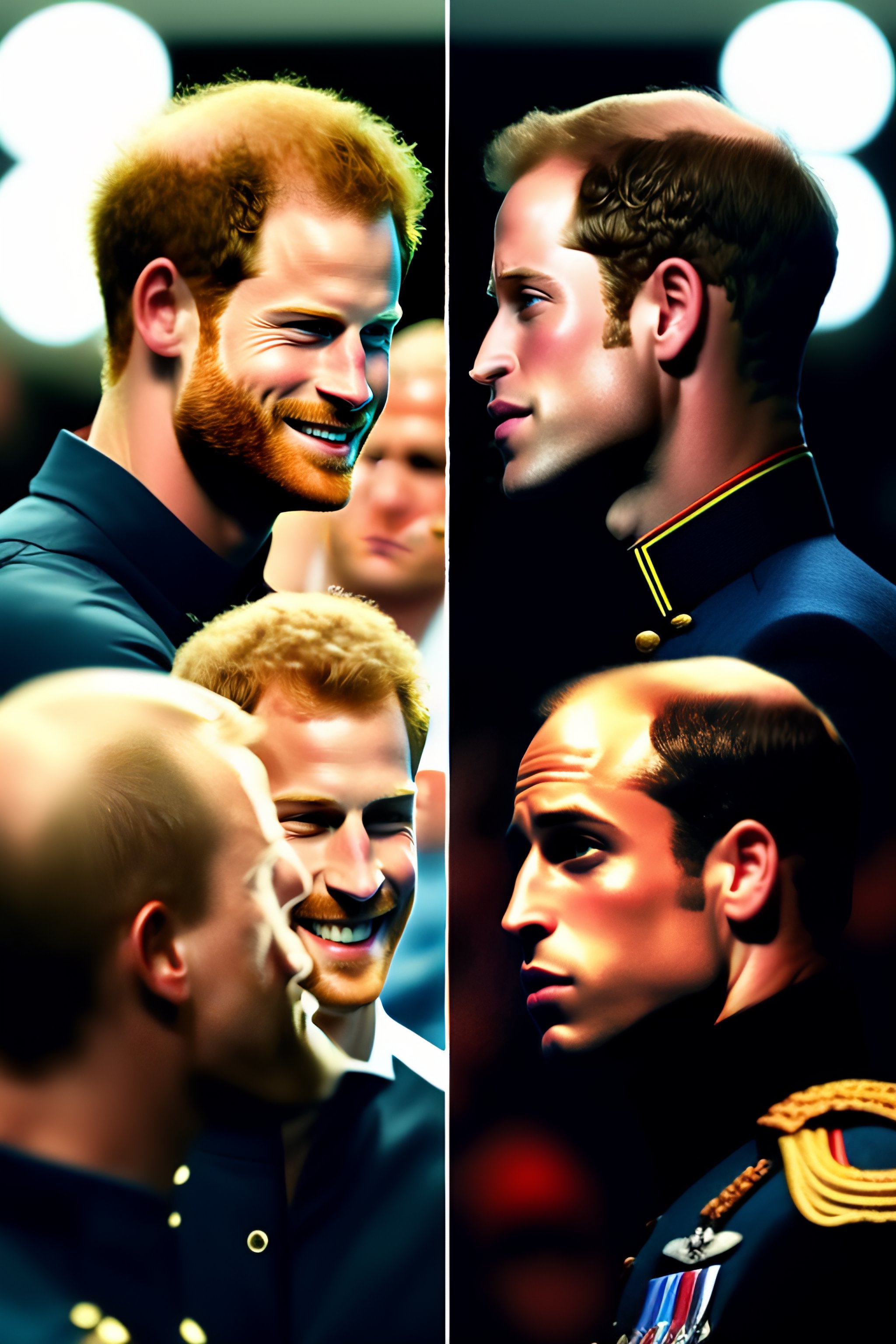Lexica - Prince harry and prince william punching each other