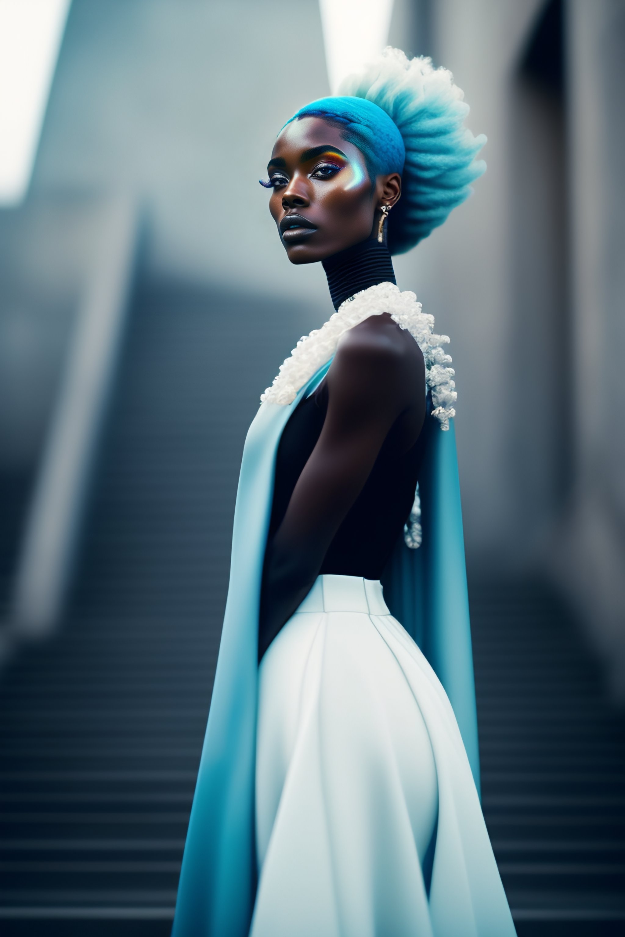 Lexica - Portrait of haute couture beautiful black african combined ...