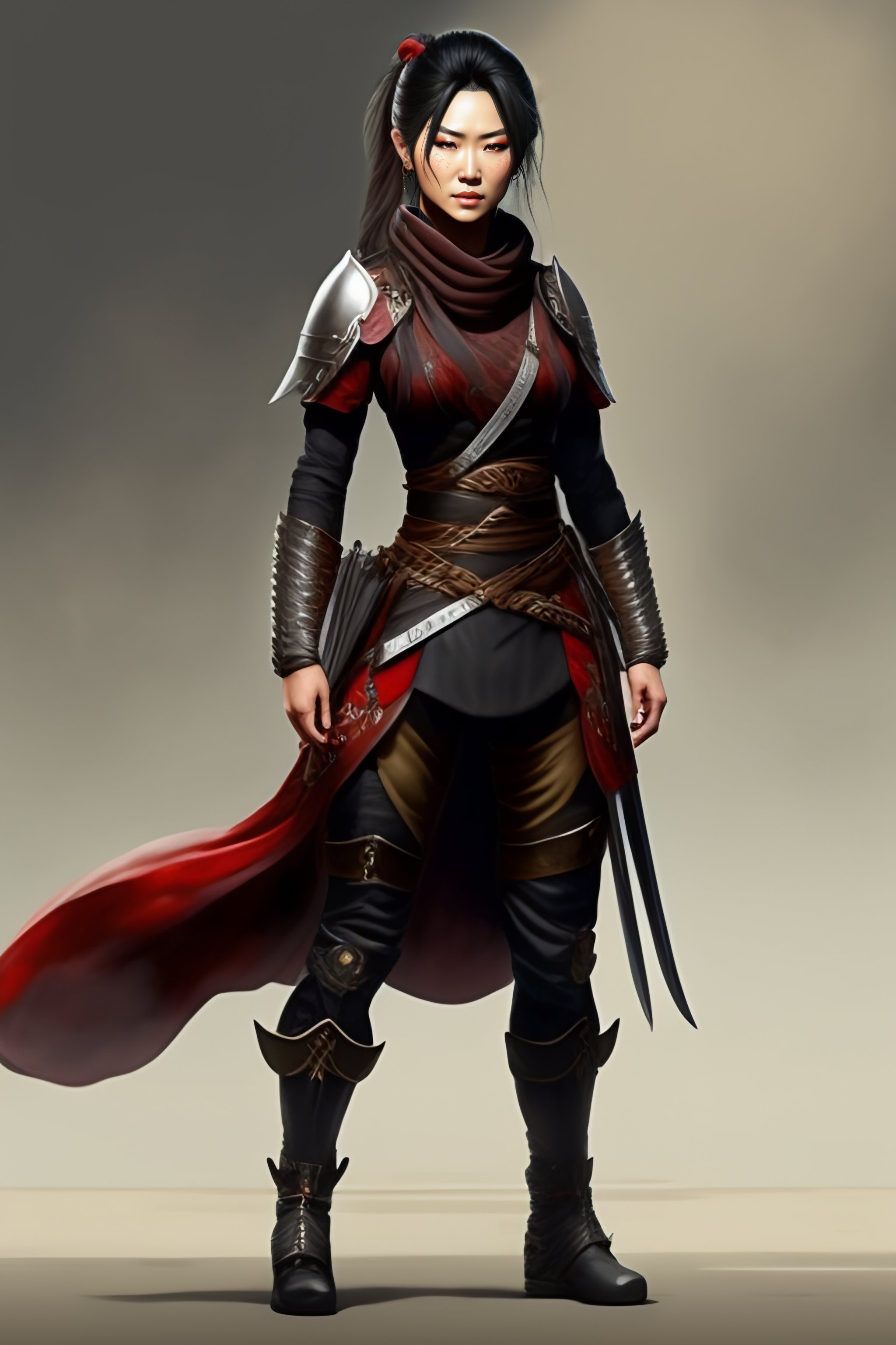 Lexica - Concept art of a japanese ninja woman, cotton clothing ...