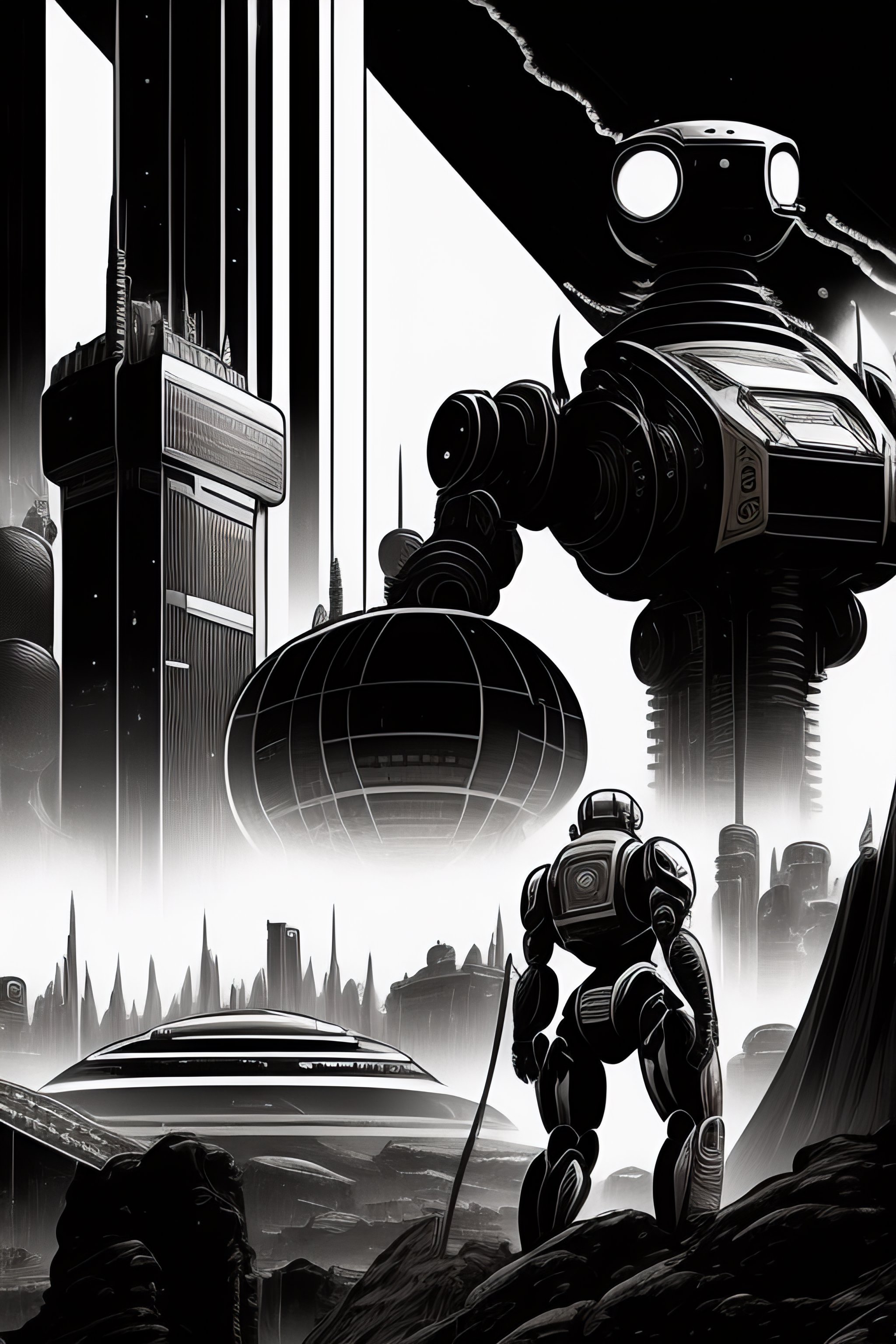 Lexica - A comic book panel about robots taking over the world ...