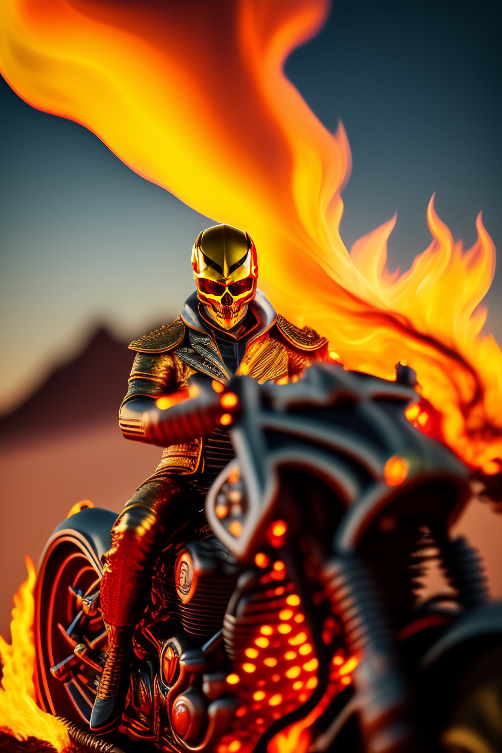 Ghost Rider On Fire