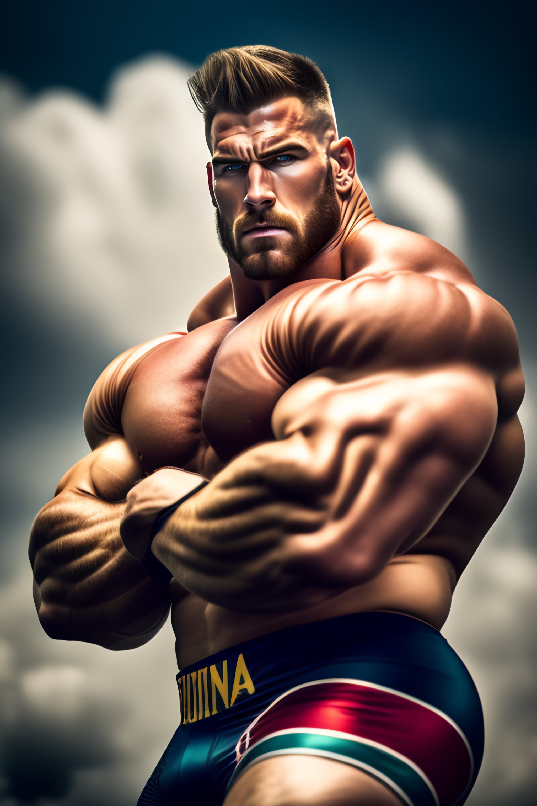Lexica - Photo, 4k, muscular, rugged, powerful, tall, wrestler, short ...