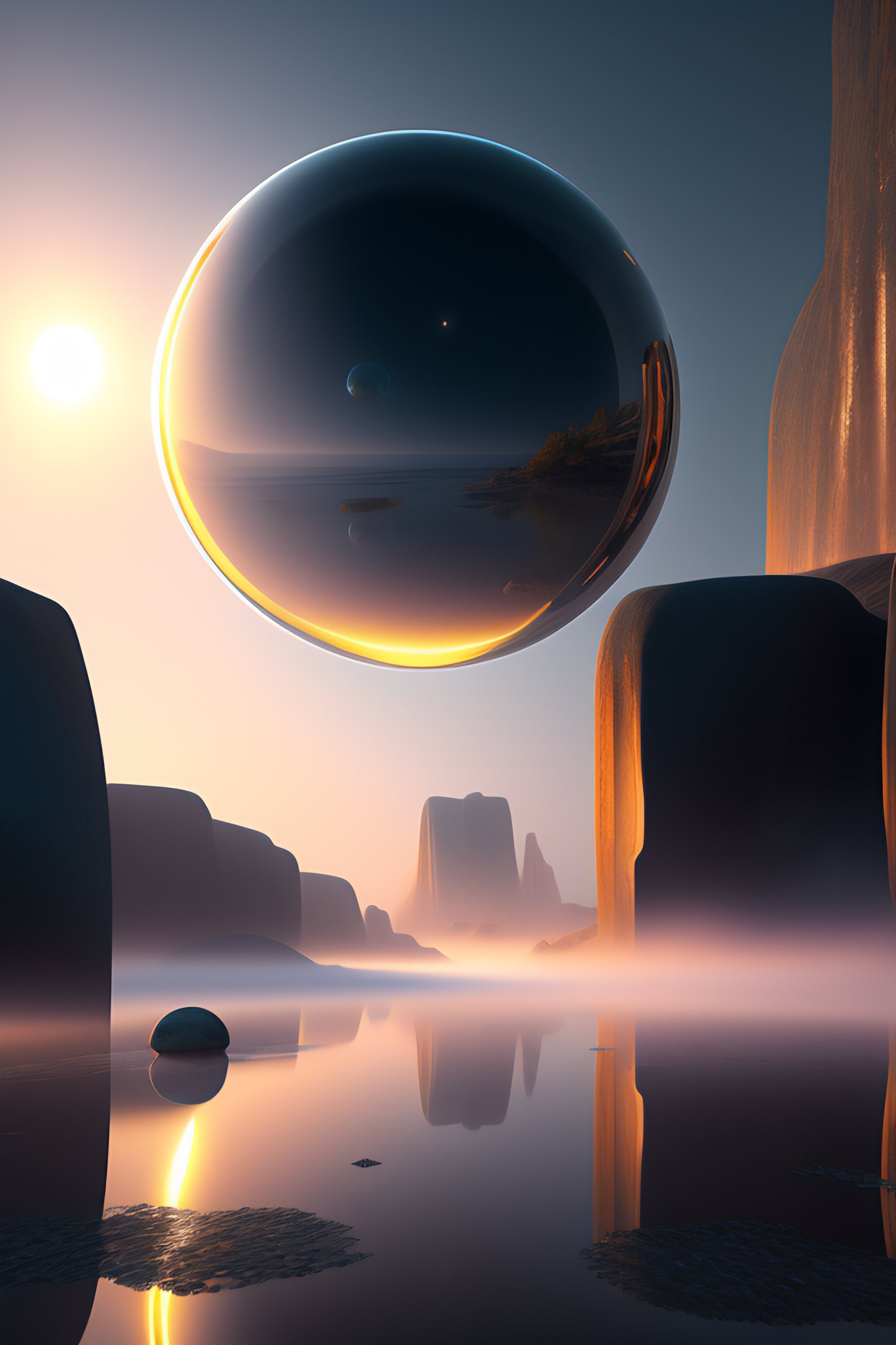 Lexica - Experience the awe-inspiring sight of an enormous sun ...