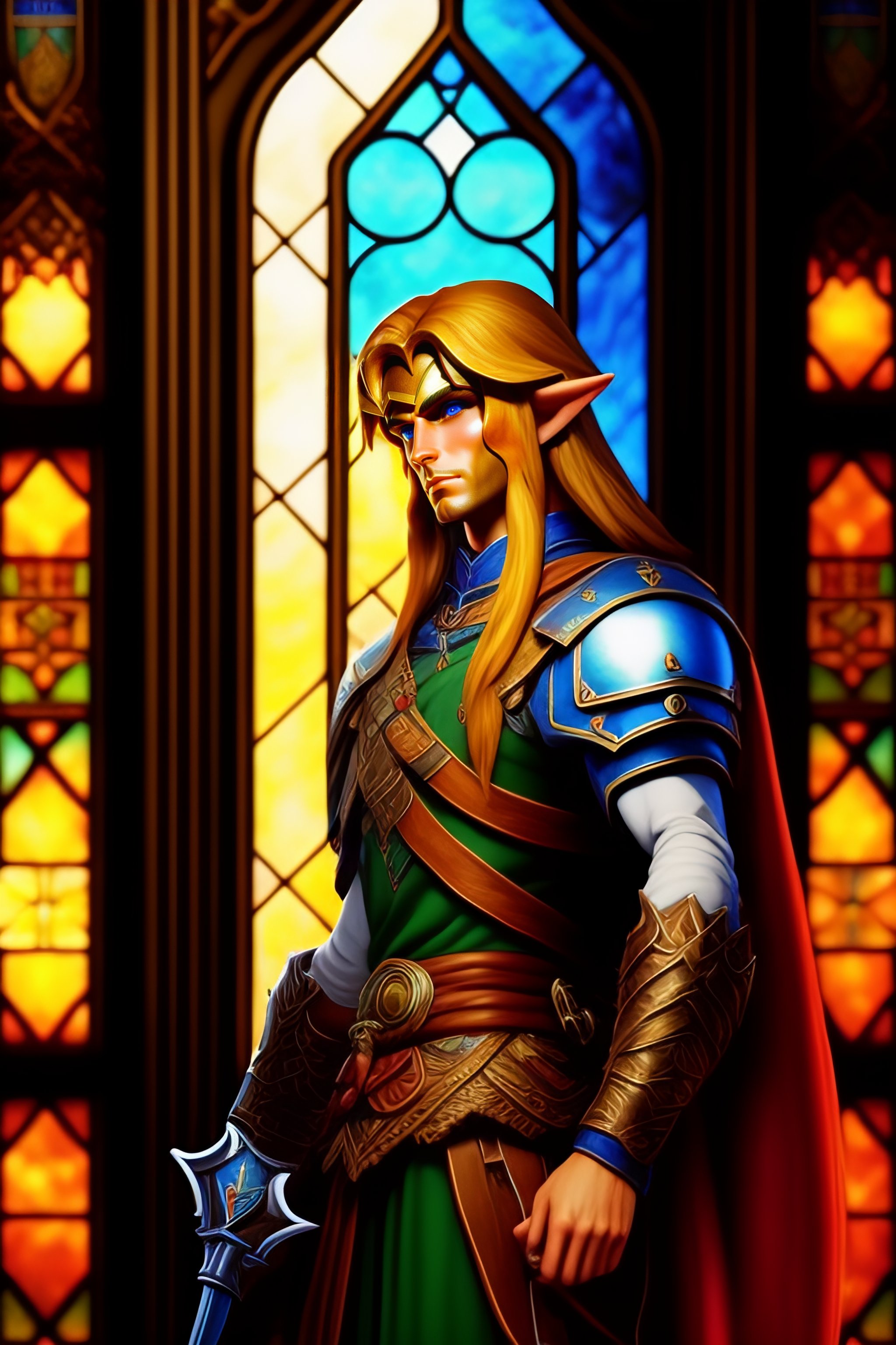 Lexica - Link from the legend of zelda, stunning detail, standing in ...