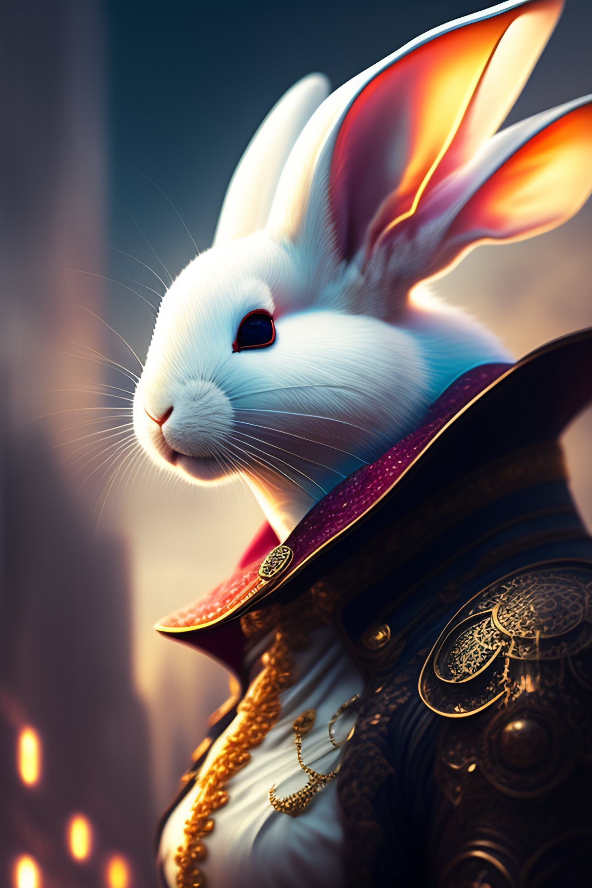 Lexica - White rabbit, matrix, city, steampunk style, highly detailed ...