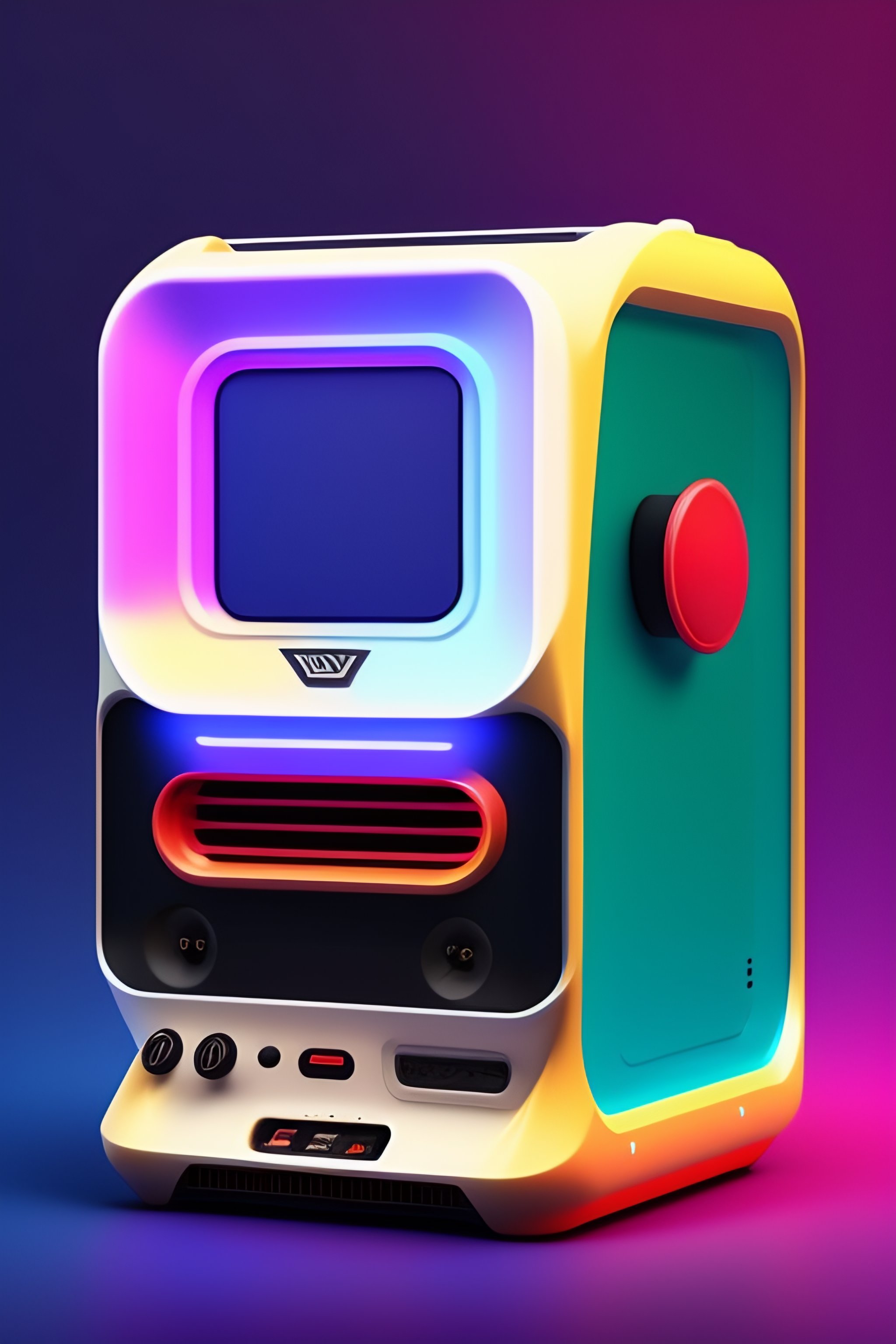 Lexica - Cartoon cute gaming computer, retro style --v 4 --q 2