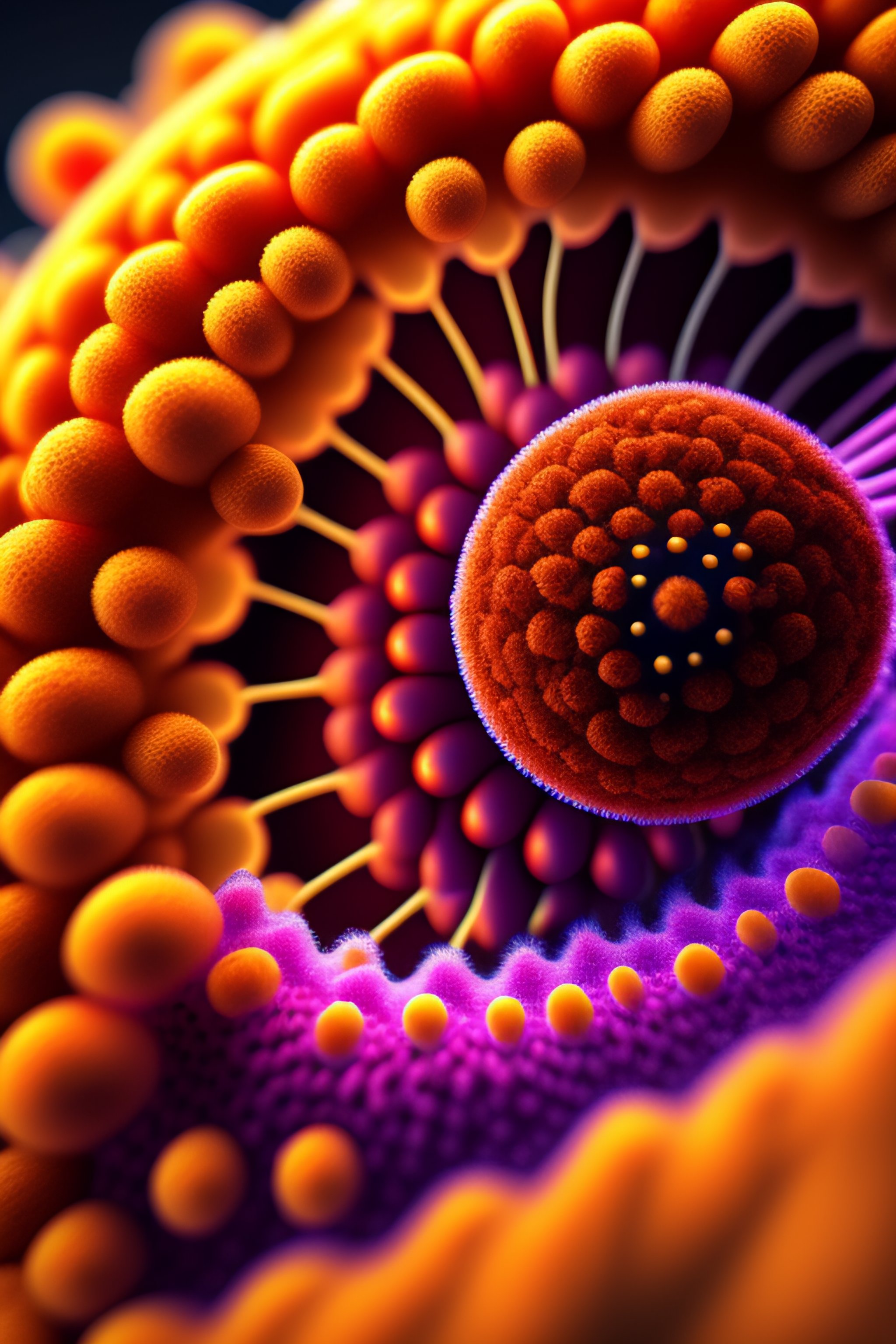 Lexica - Complex anatomy of the virus intestinal tract, made of fluffy ...