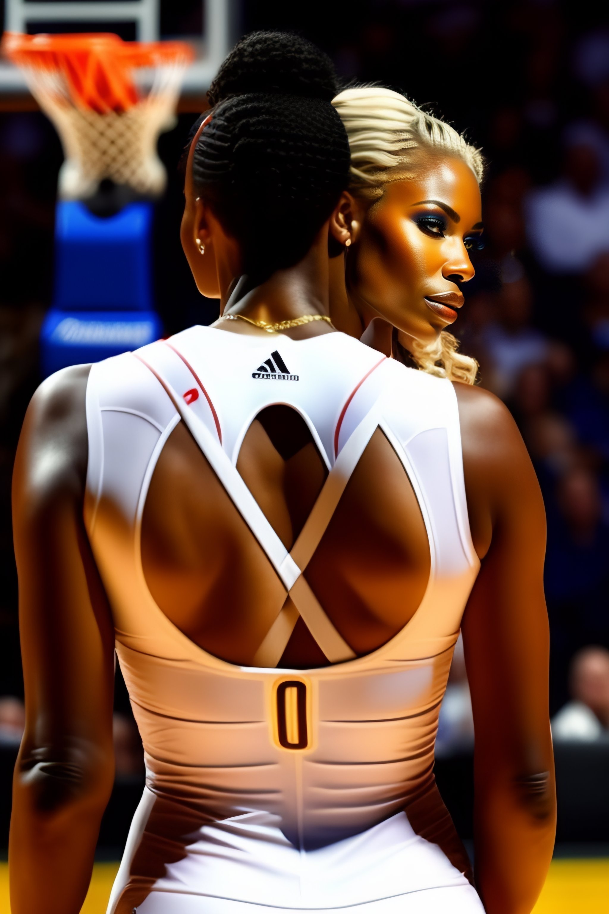 Lexica - Voloptuous Chantal Janzen from the back in short dress, Tarik ...