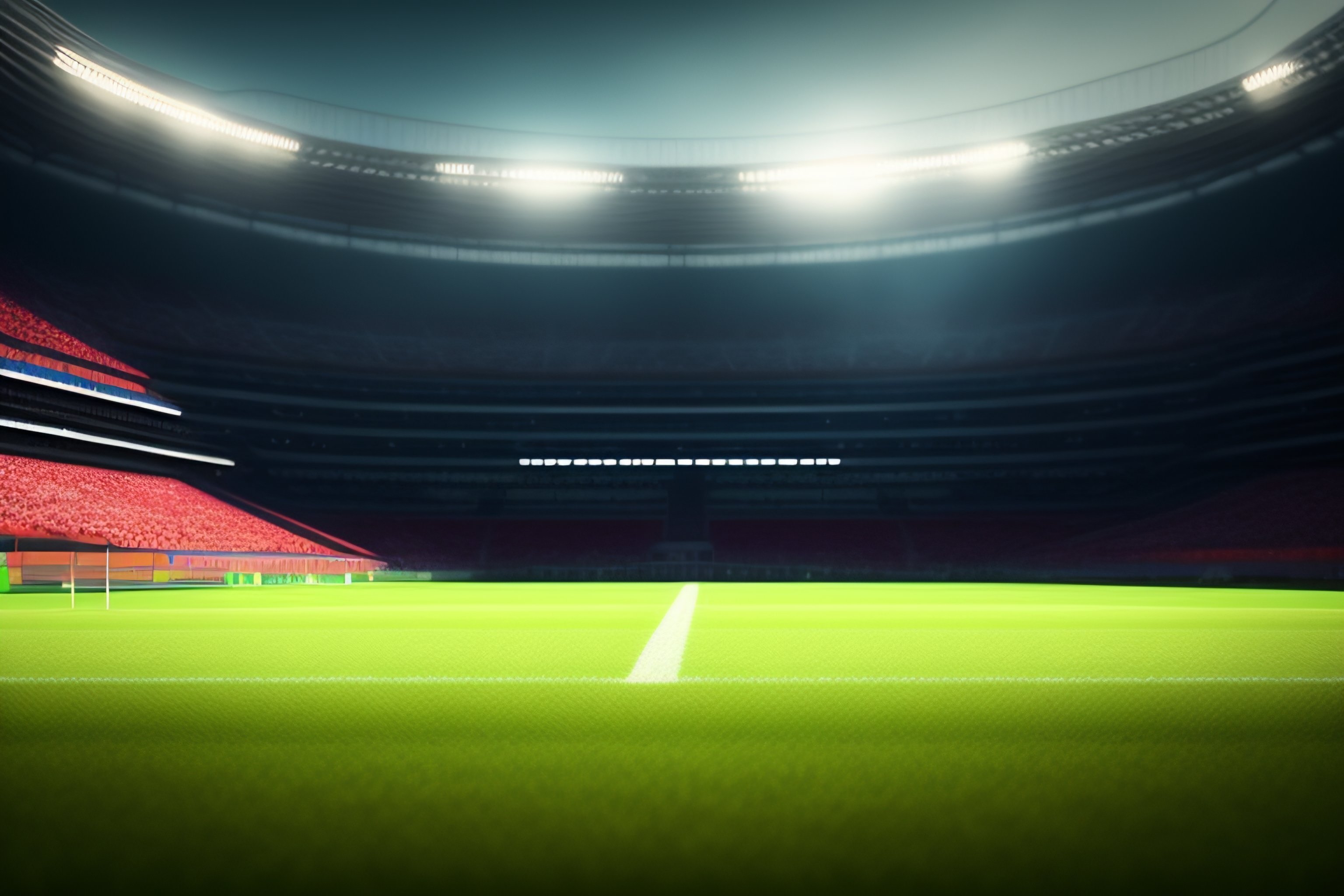 Lexica - Football stadium realistic, camera pov down to top