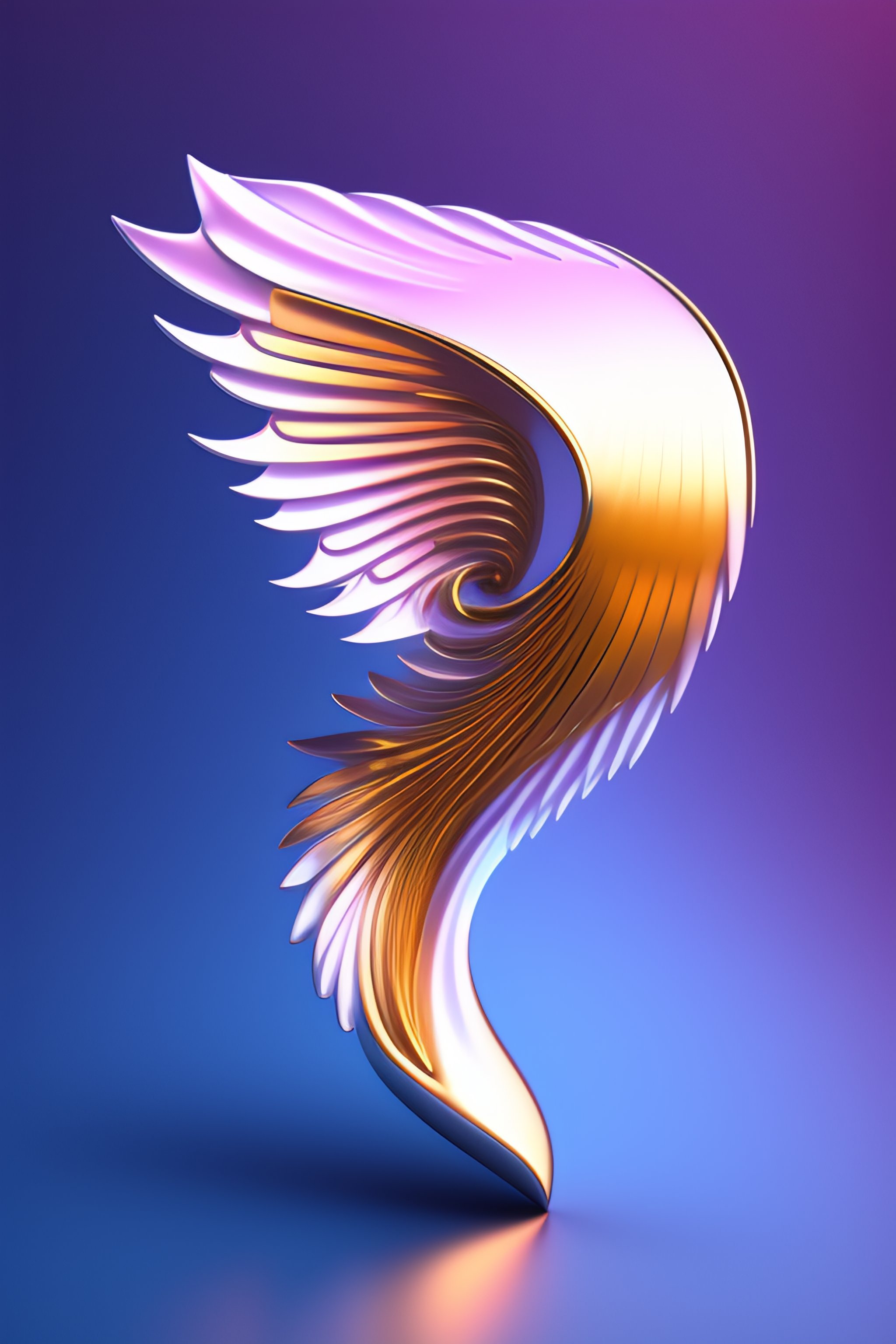 Lexica - 3d icon render of a wing, majestic, legendary, mythology ...