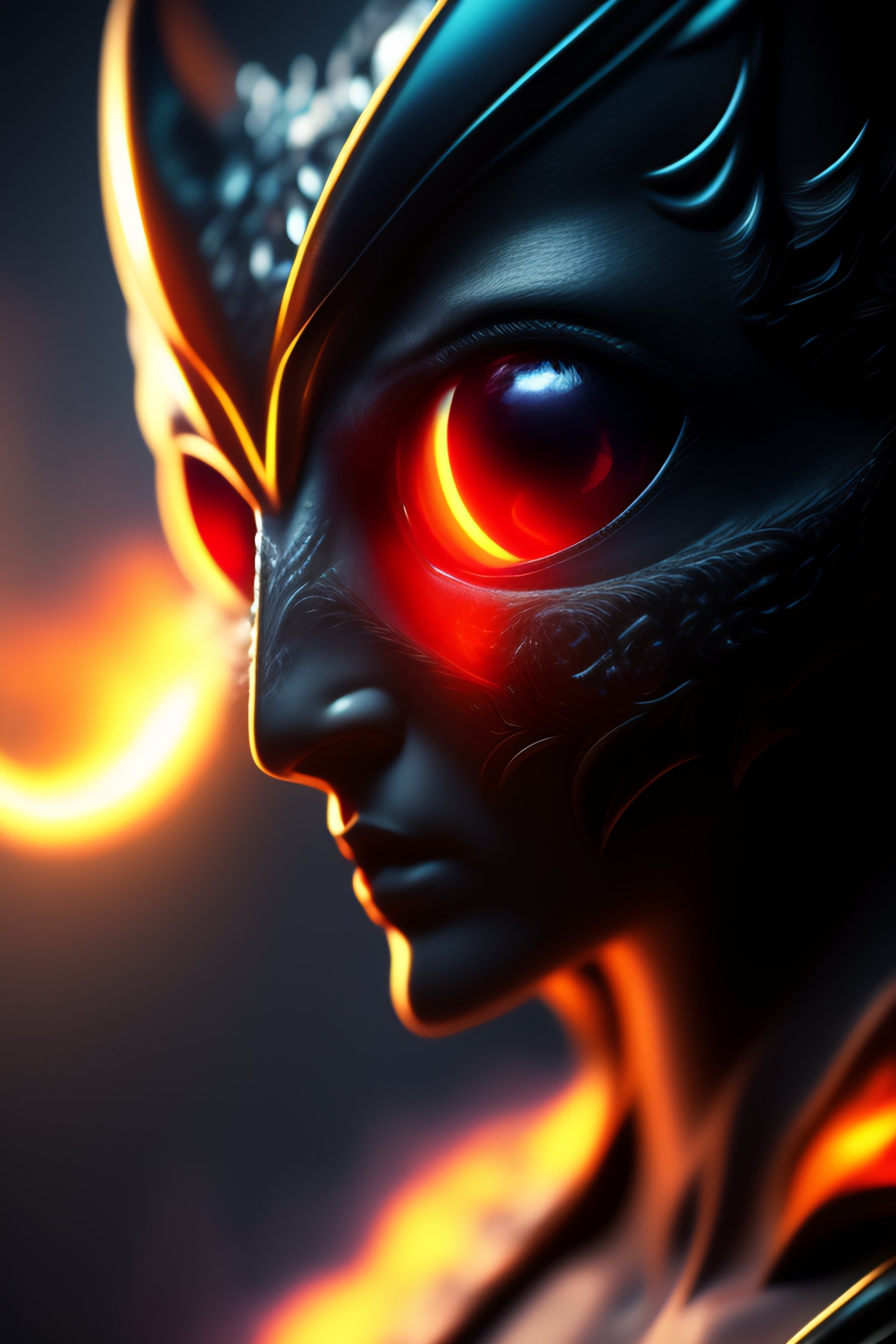 Lexica - Demon Lucifer evil apply eye drops