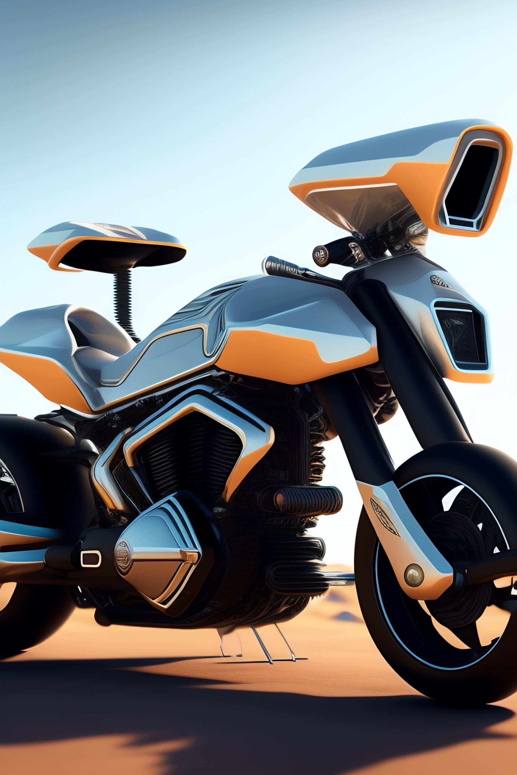 Lexica - White pearl and carbon fiber armoured motorbike in a style of ...