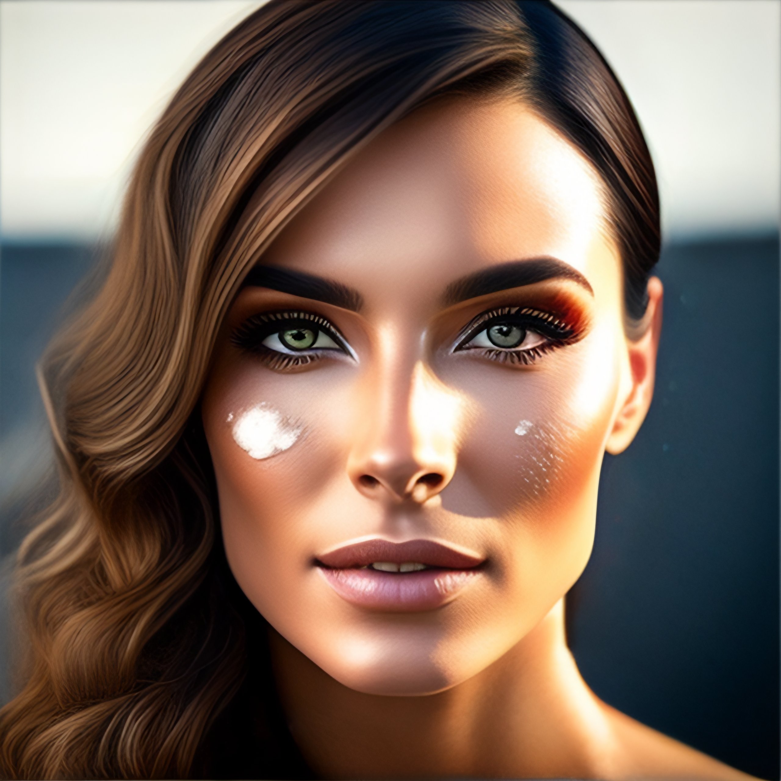 Lexica - Woman whit effective brown eye makeup remover