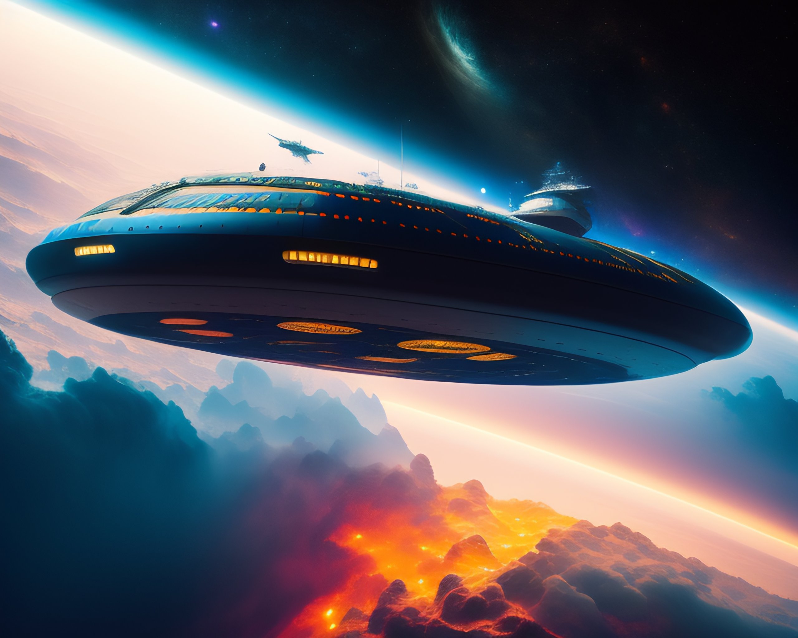 Lexica - Space station with human and alien fighting.