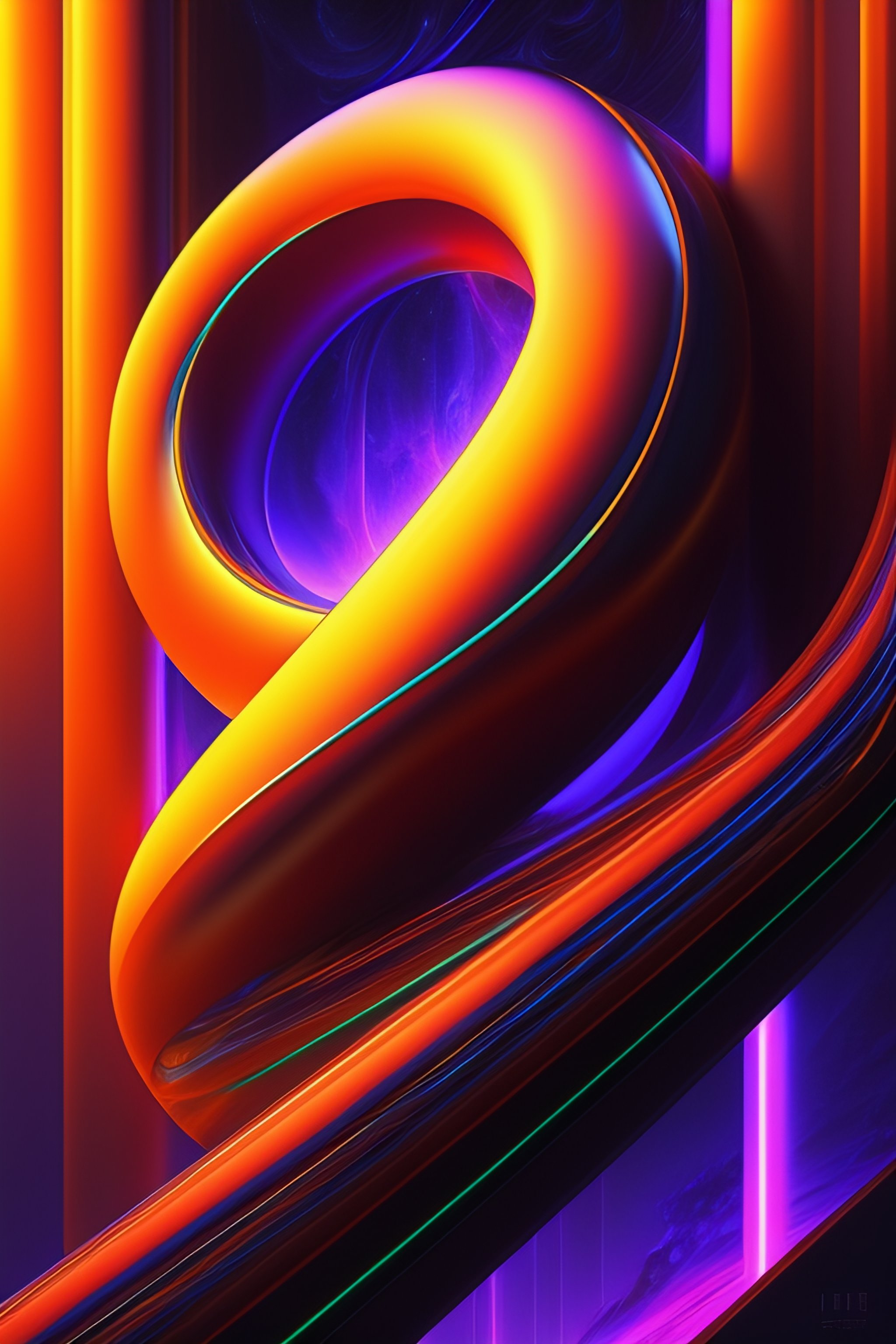 Lexica - Neon pipe with 90 degree turns, cyberpunk future looking by ...