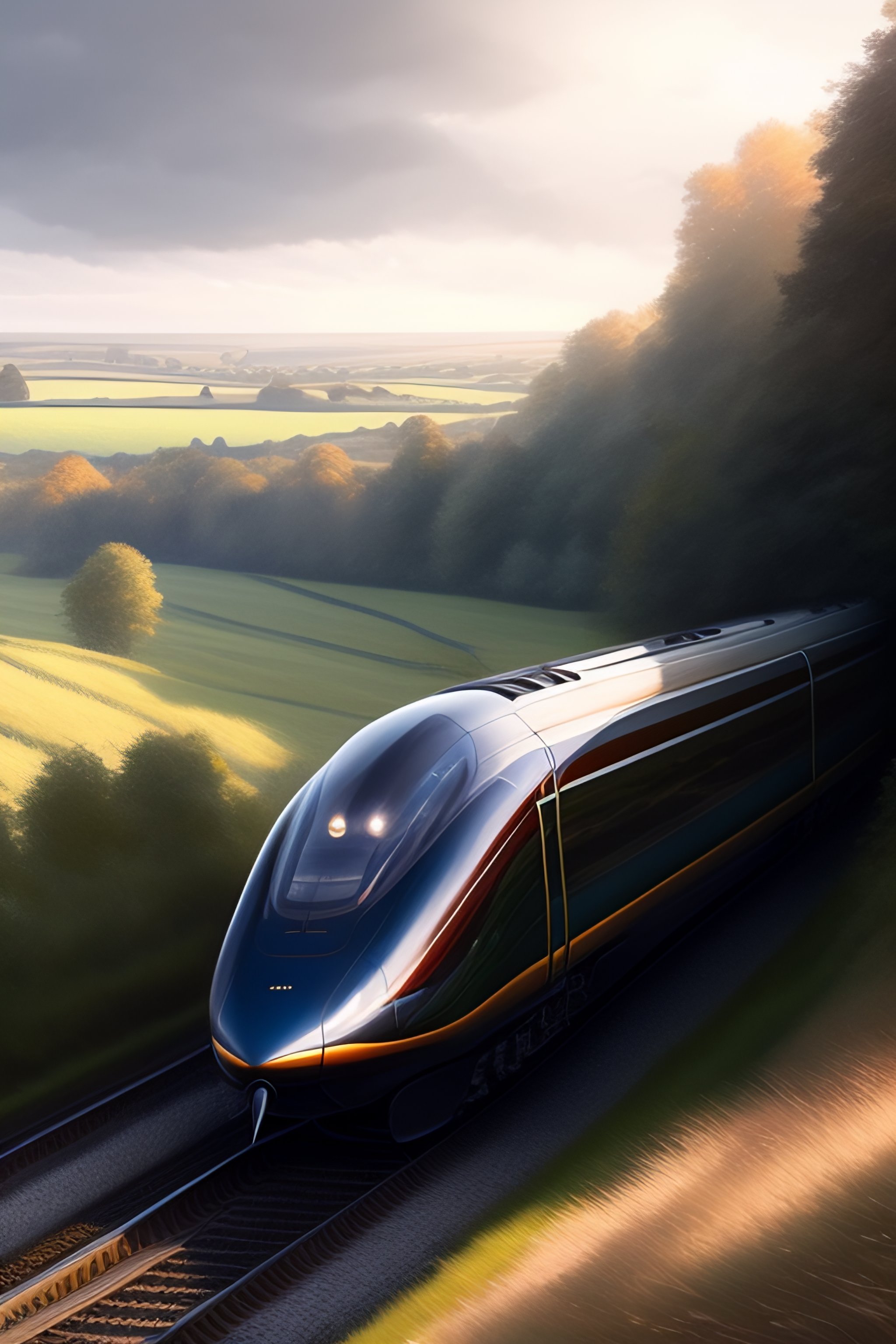 Lexica - High speed train passing through english countryside ...