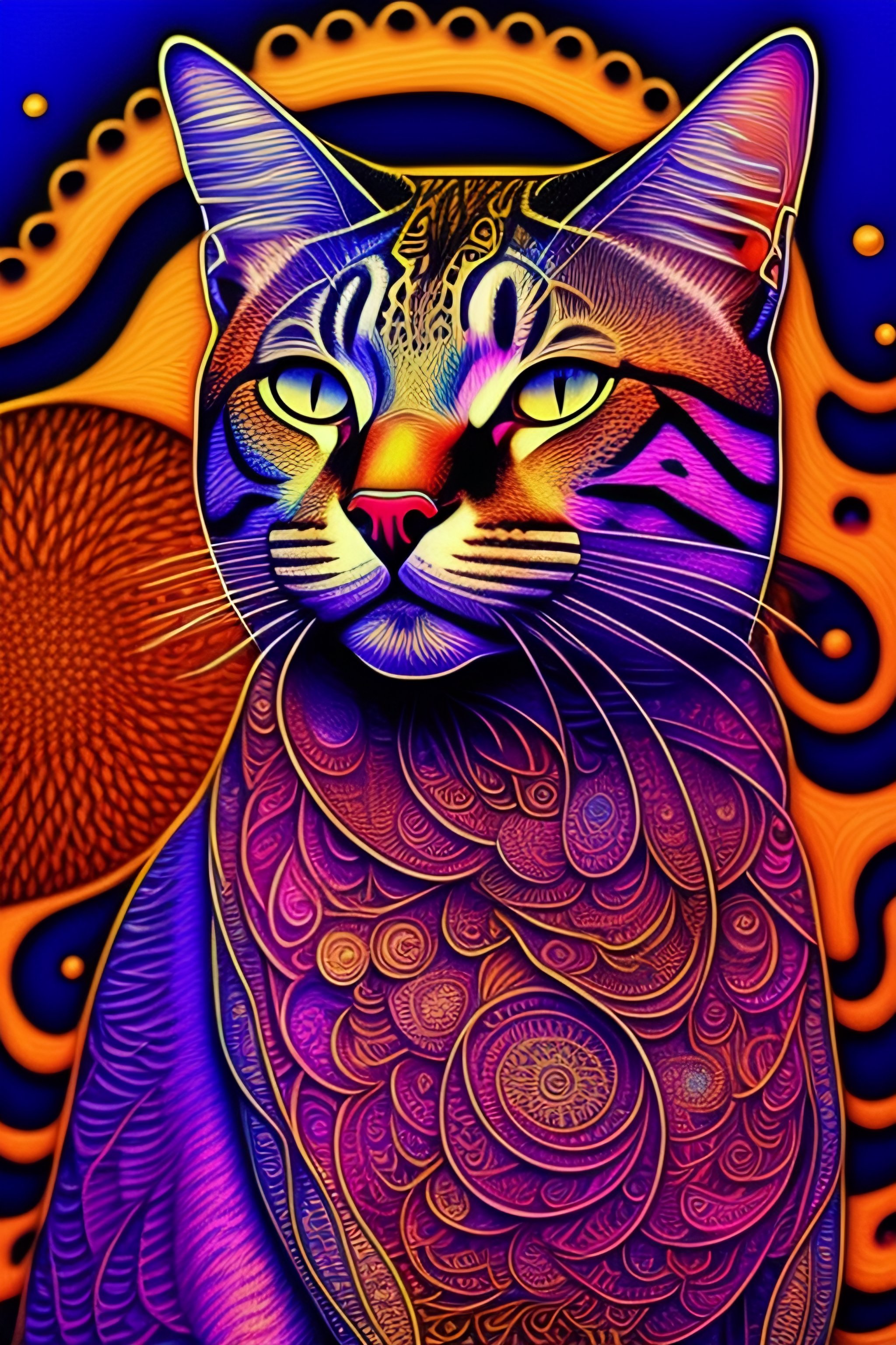 Lexica - A minimalist drawing of cat hyperdetailed intricately detailed ...