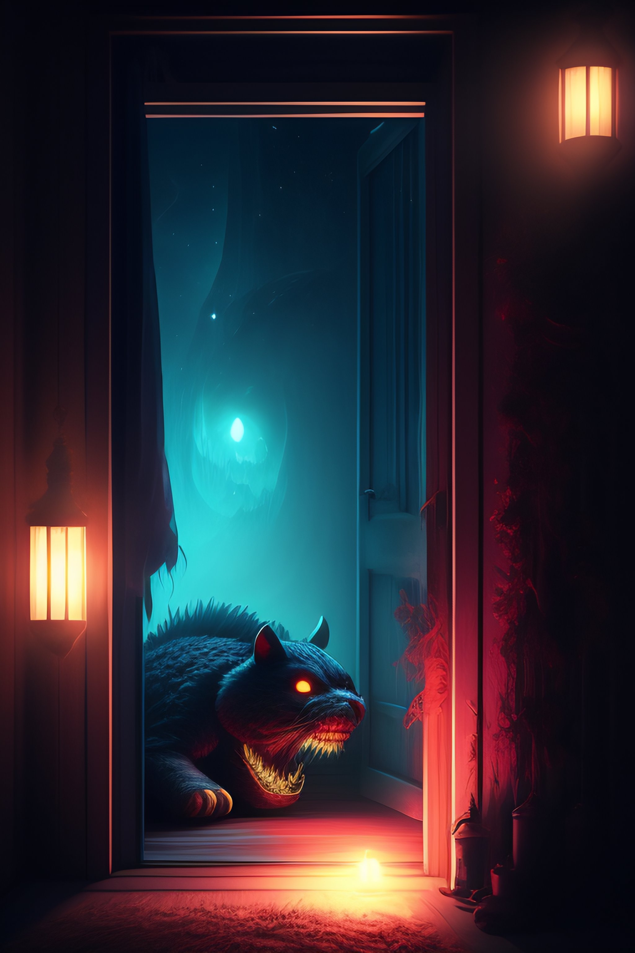 Lexica - Monster inside a liminal space of nightmares, dynamic lighting ...