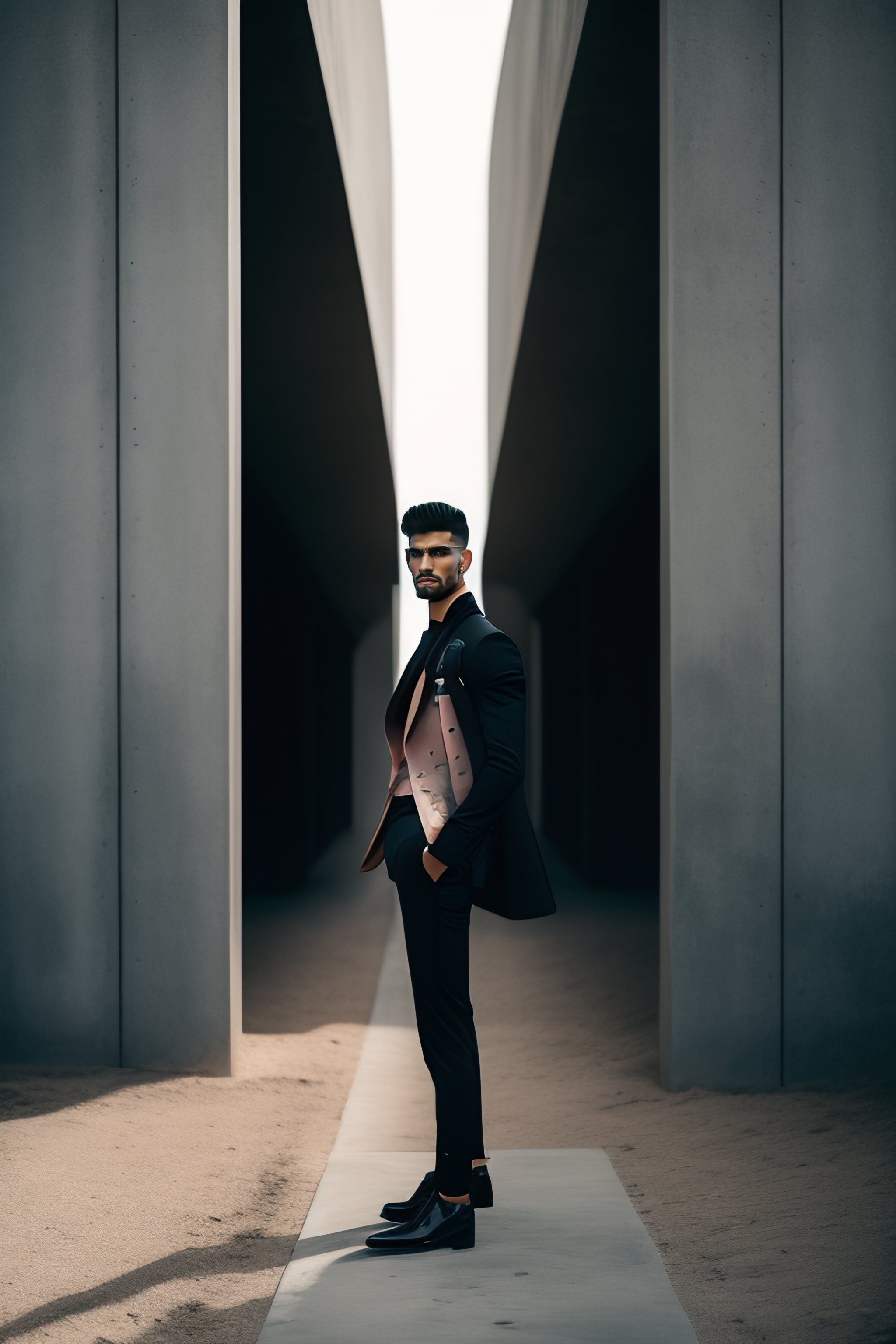 Lexica - Haute couture beautiful pakistani male, fashion model ...