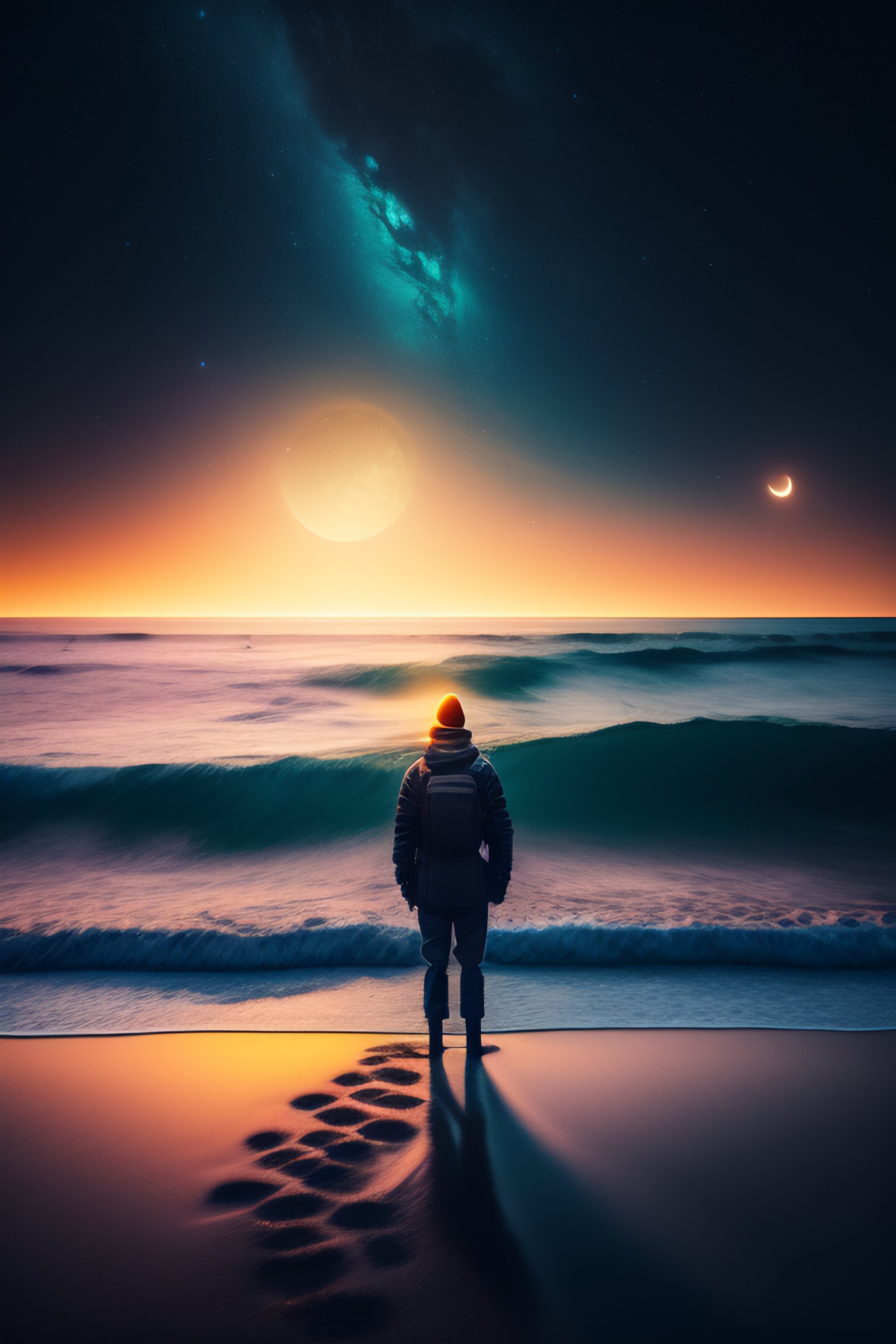 Lexica - Lovecraftian cosmic horror, cthulhu in the night sky, person ...