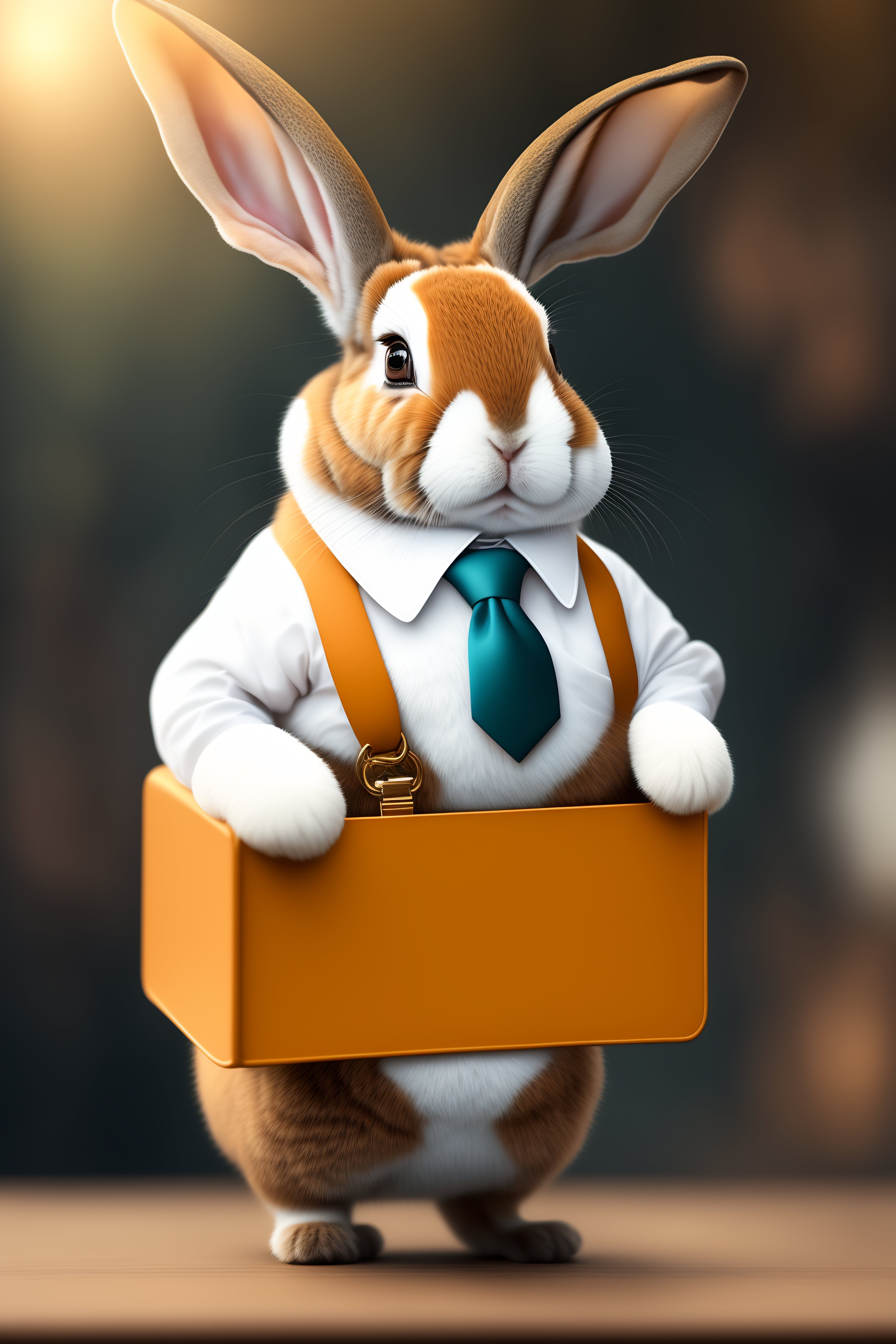 Lexica - Female bunny as a businessman