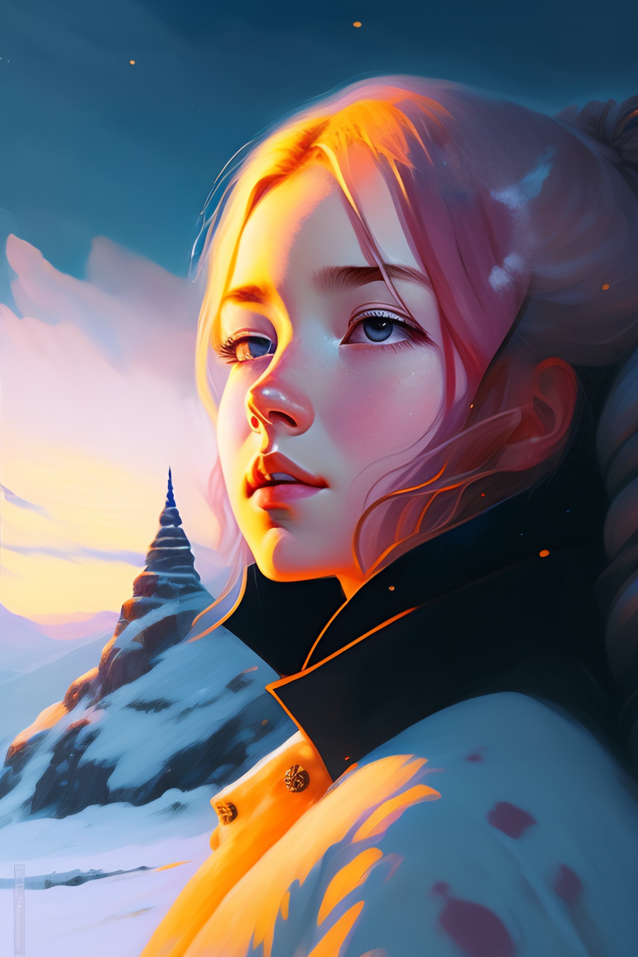 Lexica - Frozen girl. brutalist fantasy, rule of thirds golden ratio ...